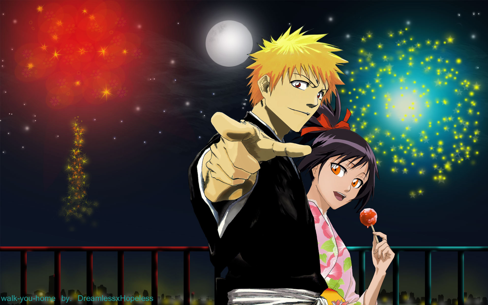 Bleach HD Wallpaper — Ichigo's Festival Night | 1920x1200 | Wallpaper Abyss