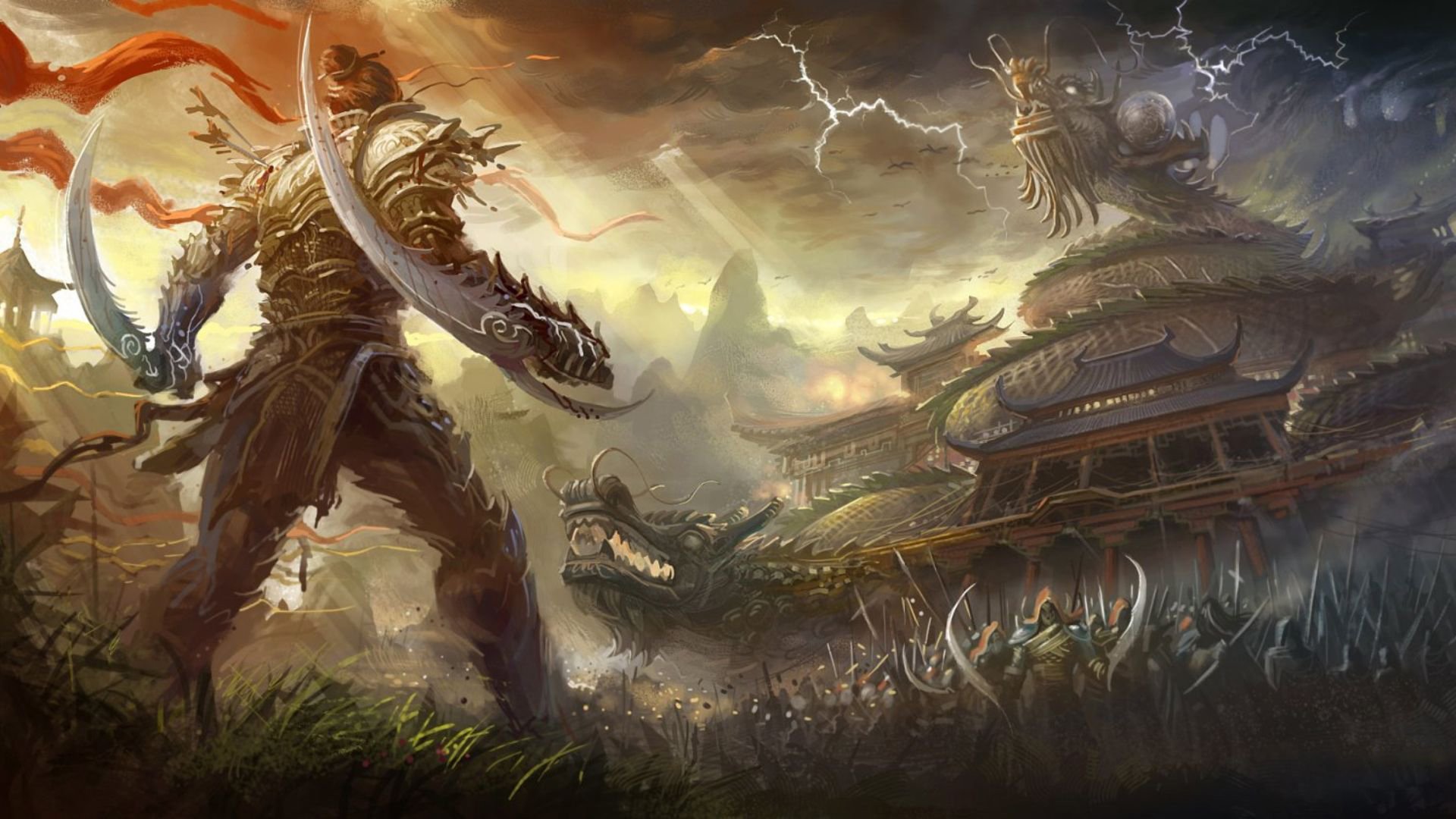 Epic Fantasy Warrior HD Wallpaper: A Battle for Glory