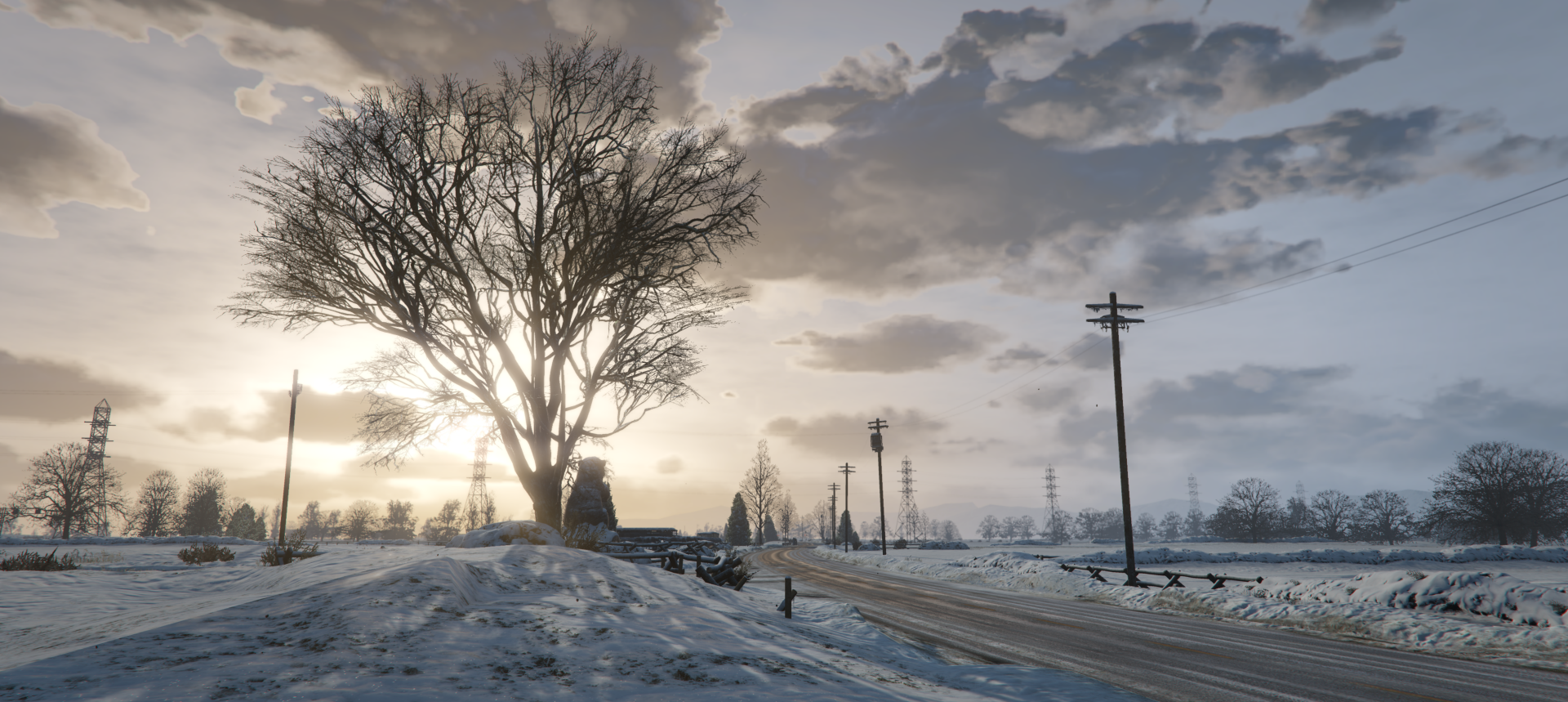 Stunning Grand Theft Auto V HD Wallpaper: Serene Winter Landscape by ...
