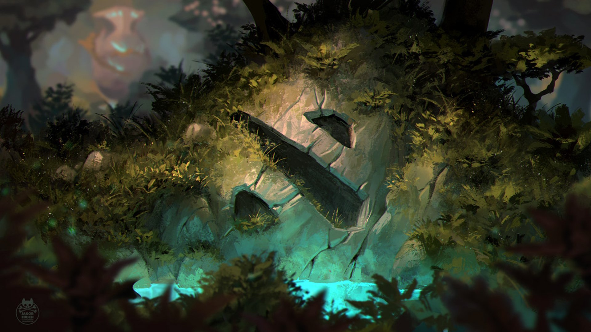 Epic DotA 2 HD Wallpaper: Enchanted Forest Scene