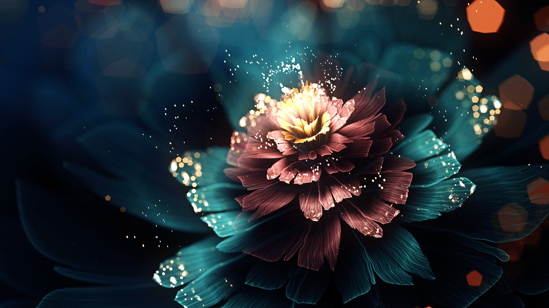 Abstract Flower Fractal HD Wallpaper: A Blossoming Vision by SallySlips