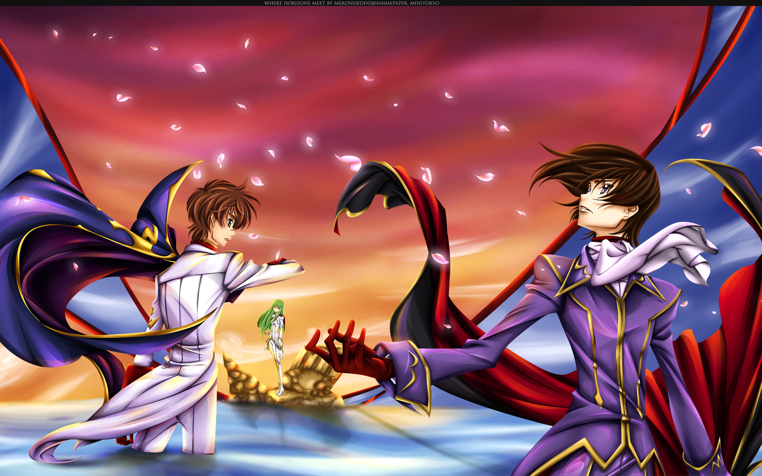 Download Suzaku Kururugi Lelouch Lamperouge Anime Code Geass HD Wallpaper
