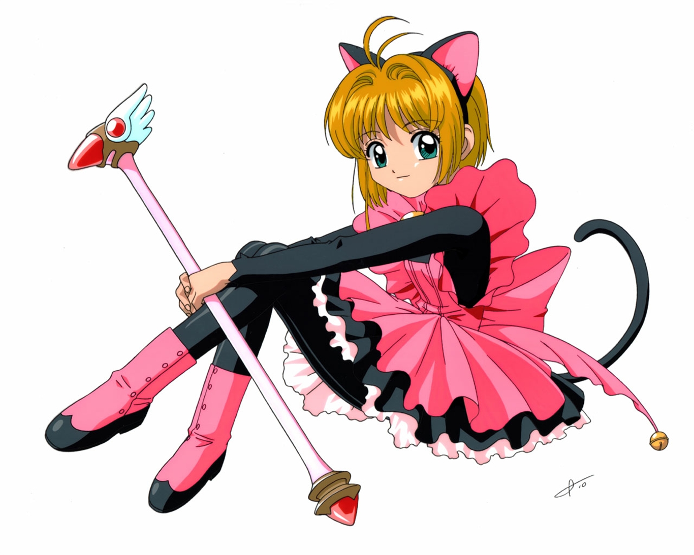 Cardcaptor Sakura HD Anime Wallpaper: Magical Girl in Pink
