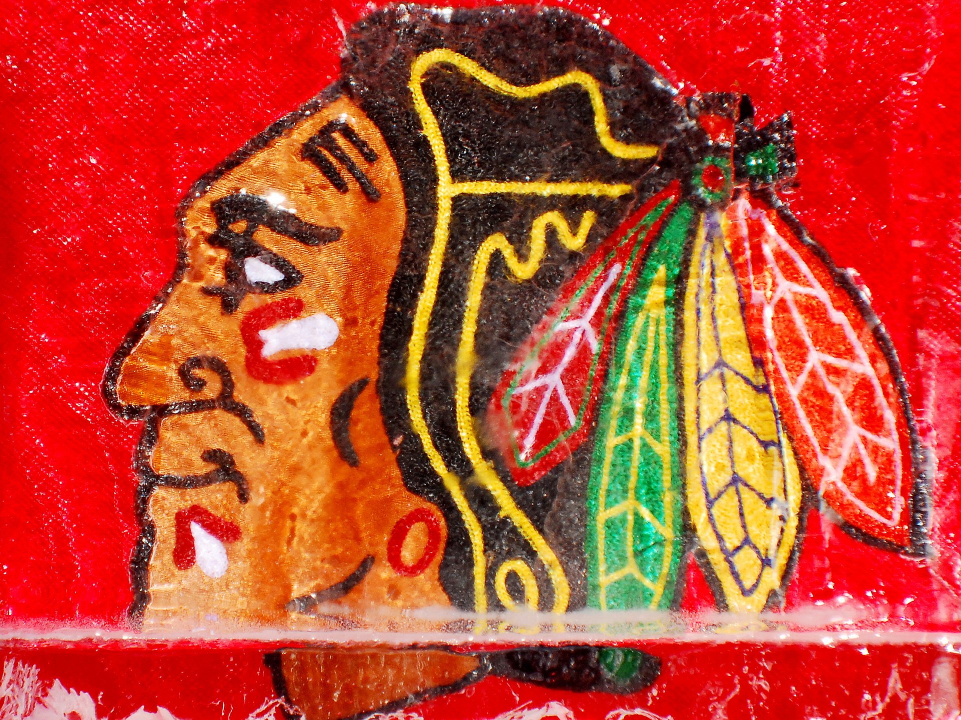 Chicago Blackhawks HD Wallpaper: Bold Sports Spirit Unleashed