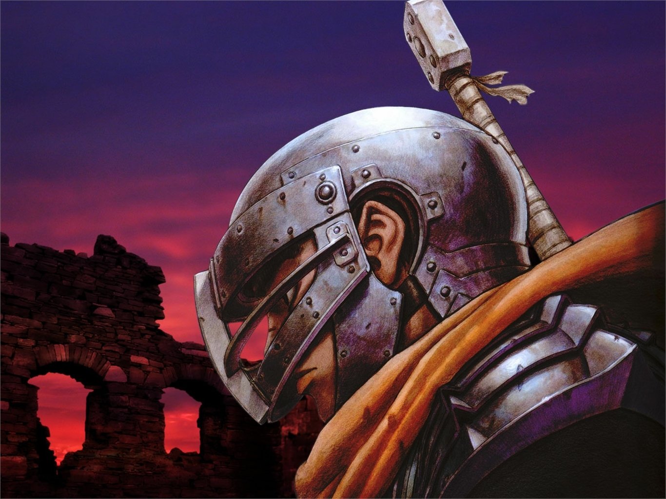 Epic Guts Armor - Berserk Anime HD Wallpaper | 1366x1024 | Wallpaper Abyss