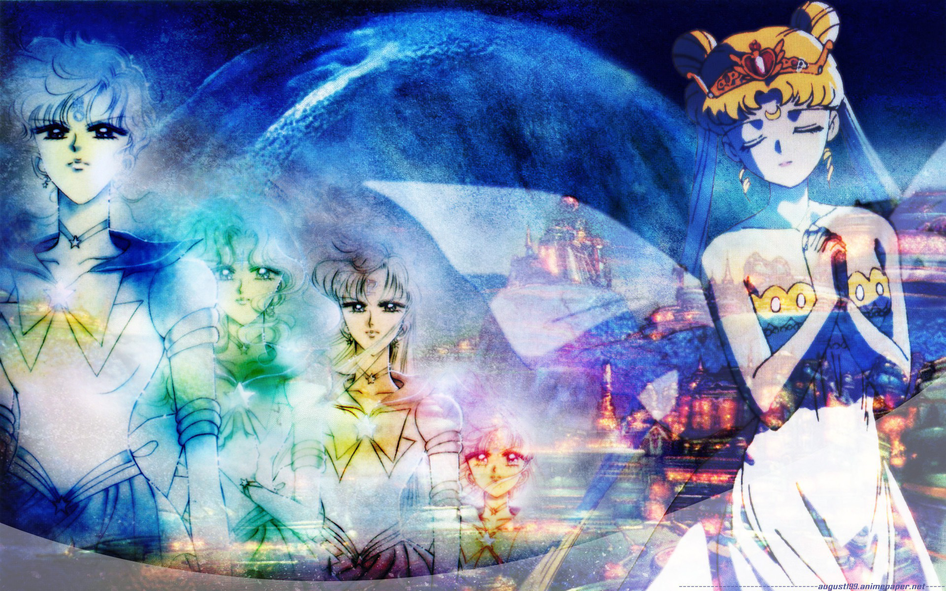 Sailor Moon HD Anime Wallpaper: Mystical Moonlight Guardians