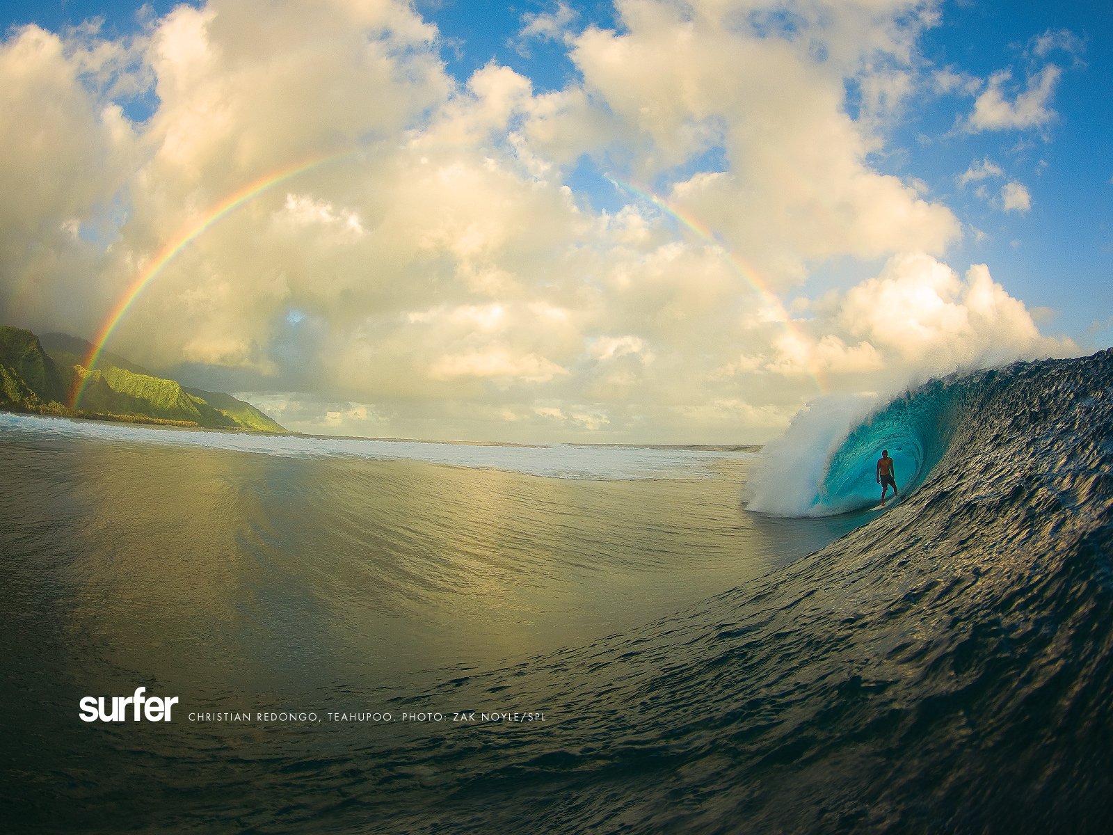 Epic Surfing Wave HD Wallpaper: Ride the Rainbow Ocean Sport Adventure