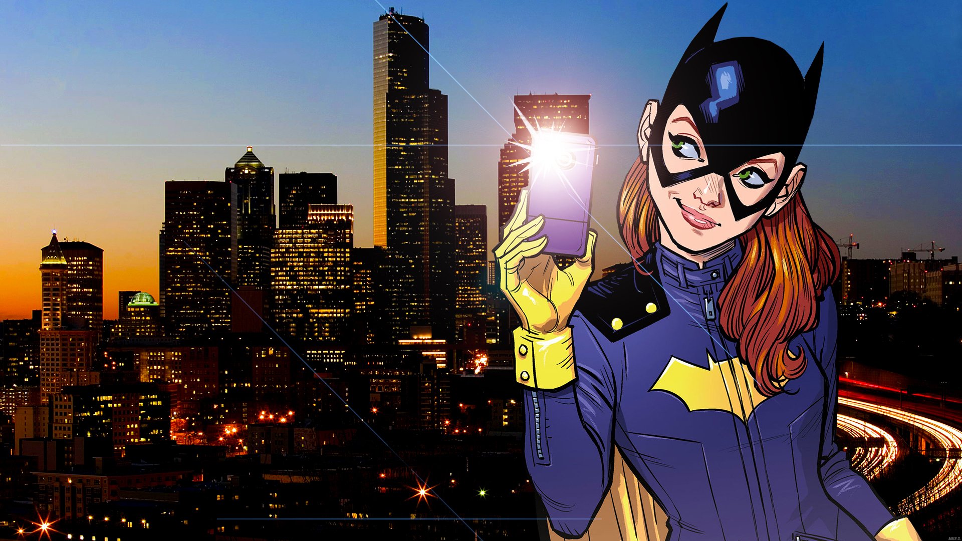 Batgirl HD Comic Wallpaper: City Lights and Heroic Nights | 1920x1080 ...