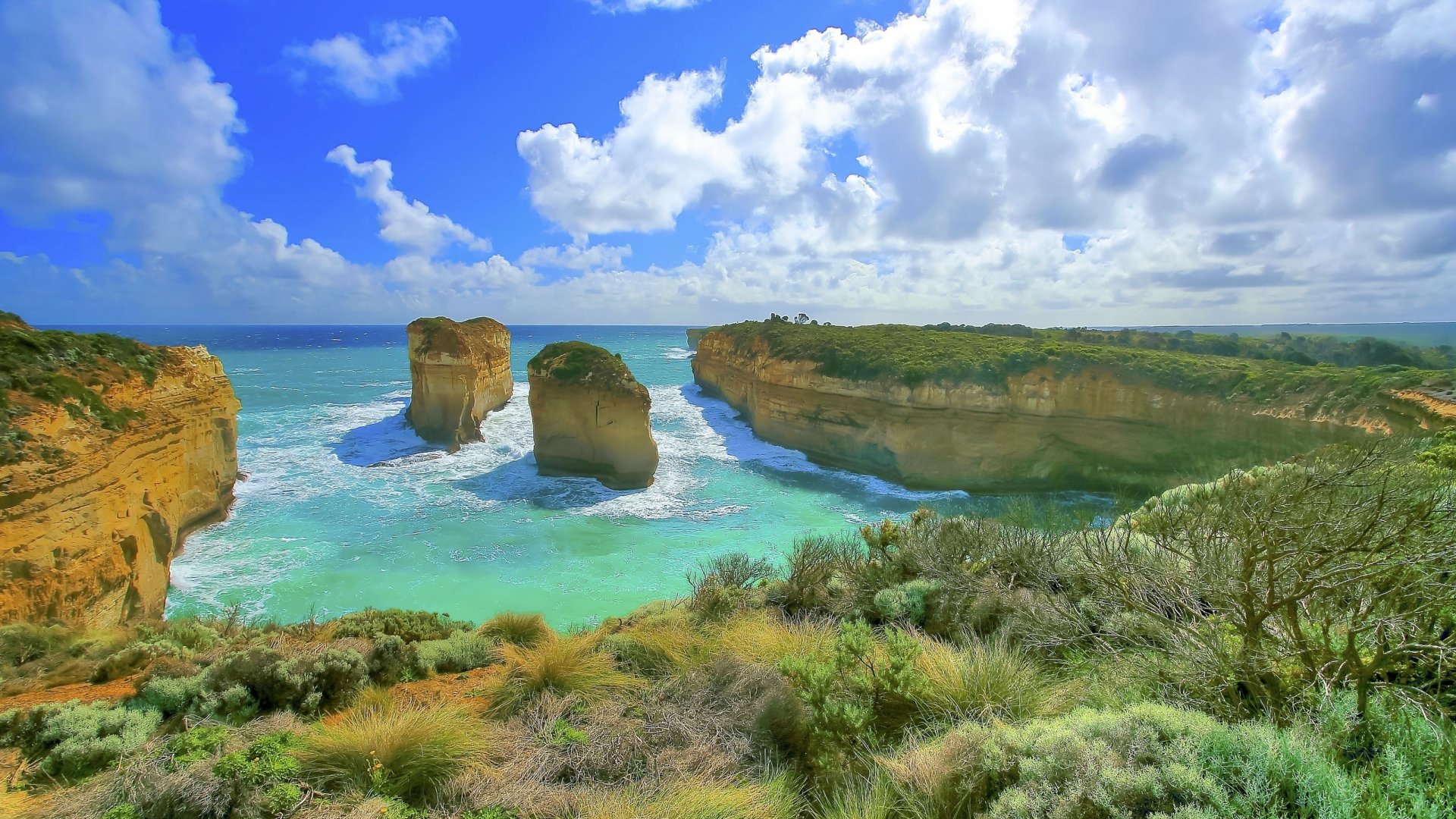 Stunning Australian Coastal Cliffs: HD Nature & Ocean Panorama