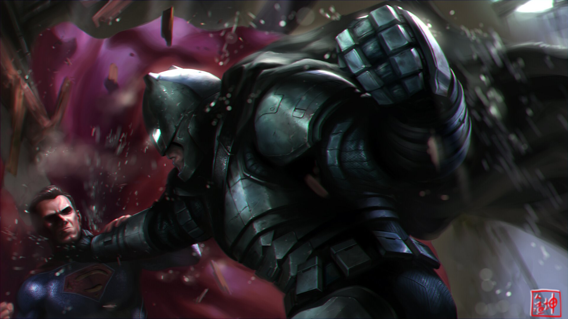 Epic Batman V Superman: Dawn Of Justice HD Wallpaper by zymv587 (Pixiv)