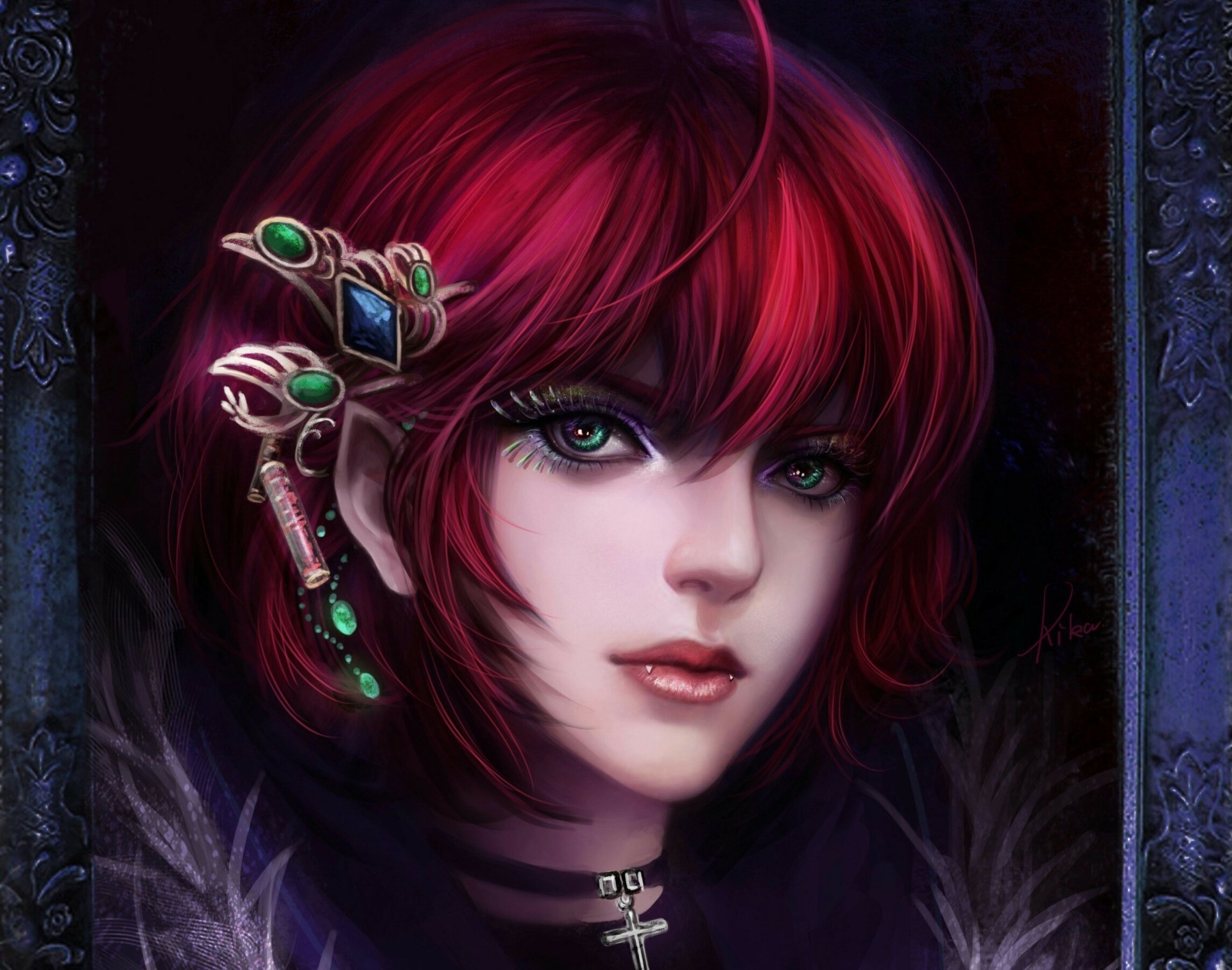 Vampire Girl With Blue Eyes