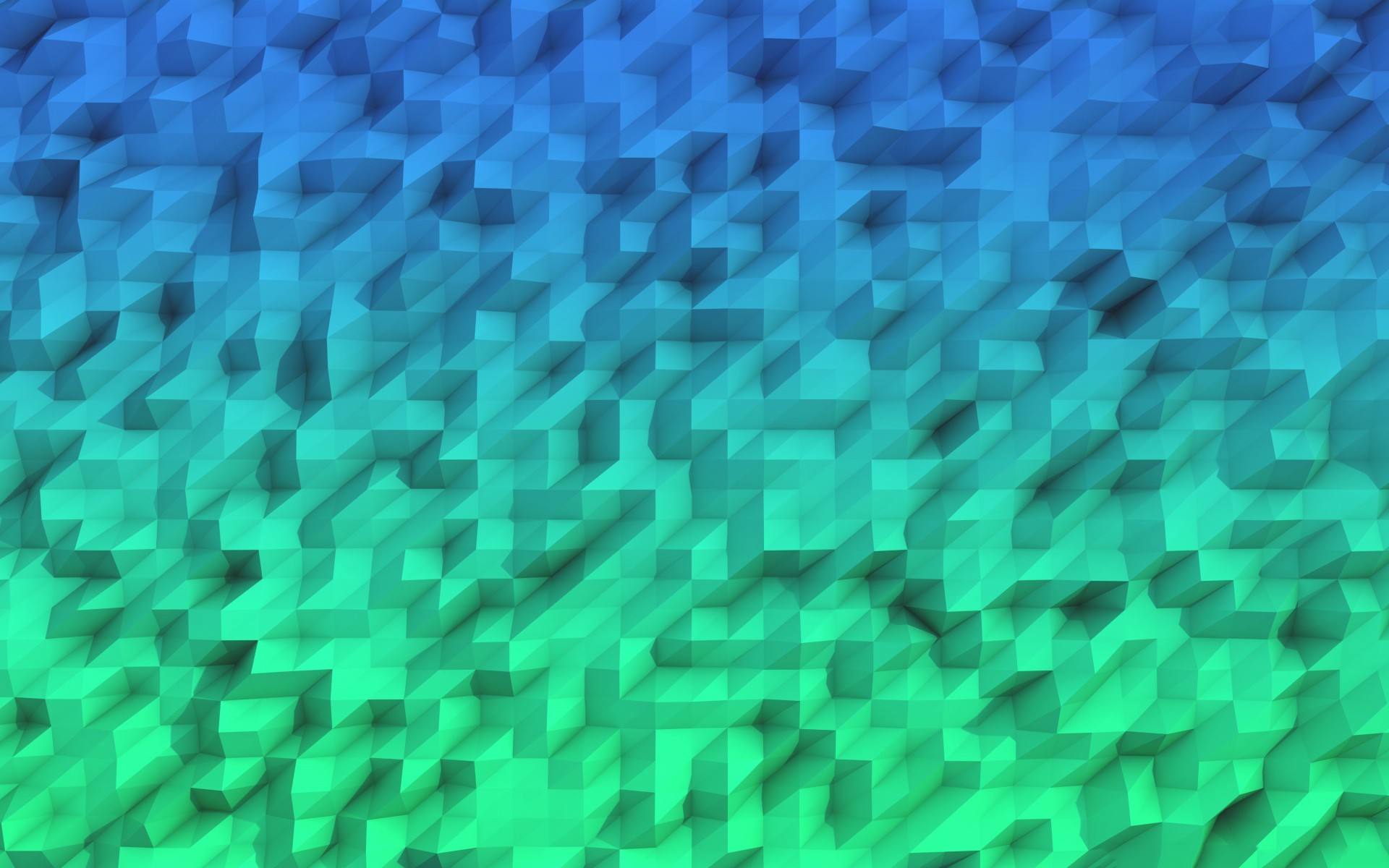 Abstract Blue-Green Geometric Shapes HD Wallpaper