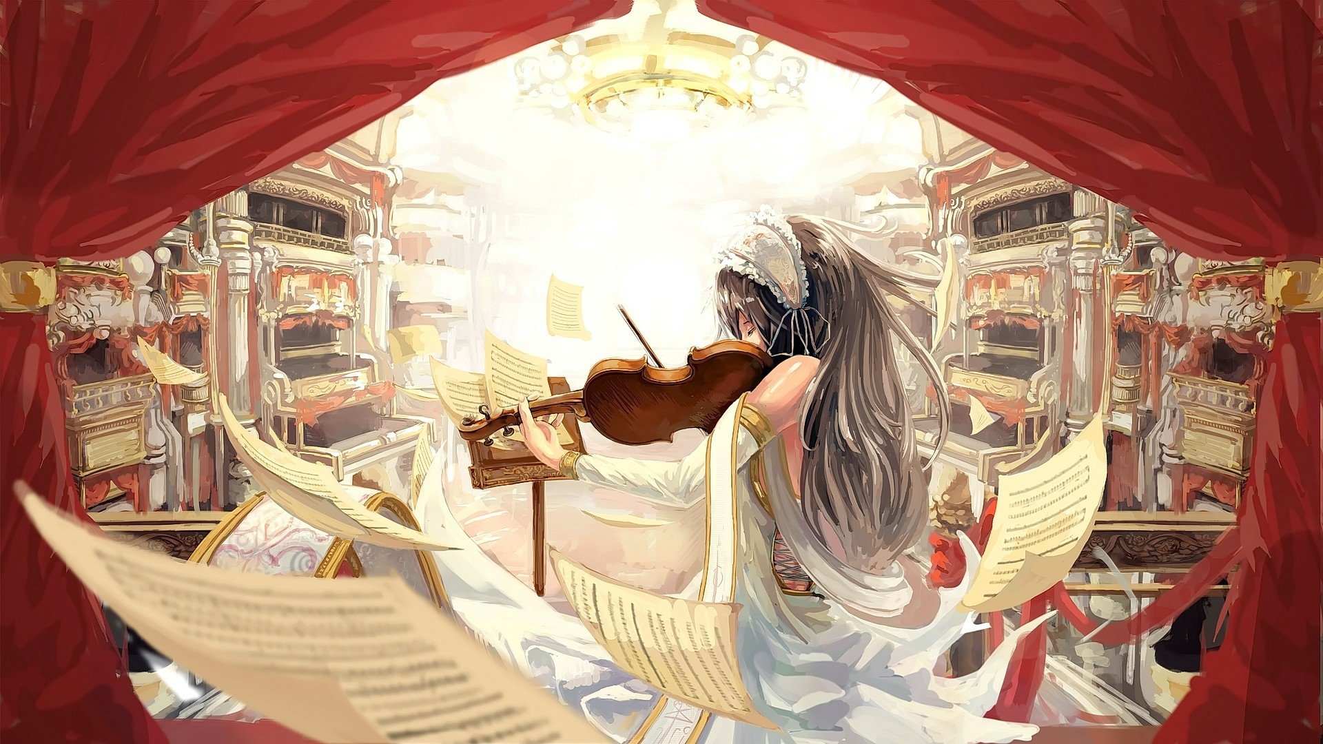 Serenade of the Silver-Haired Virtuoso – Anime Music HD Wallpaper ...