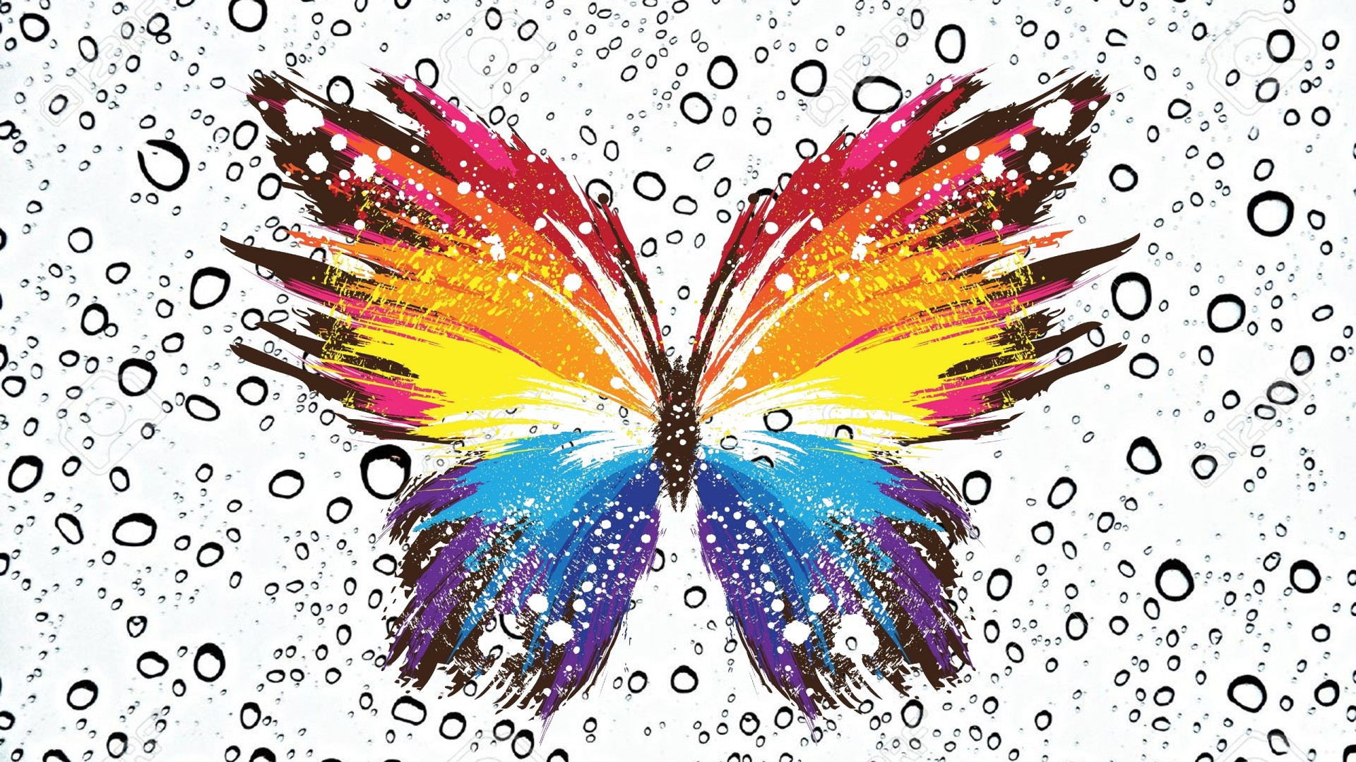 Butterfly Paint Splatter Abstract Wallpaper Butterflies, Watercolor