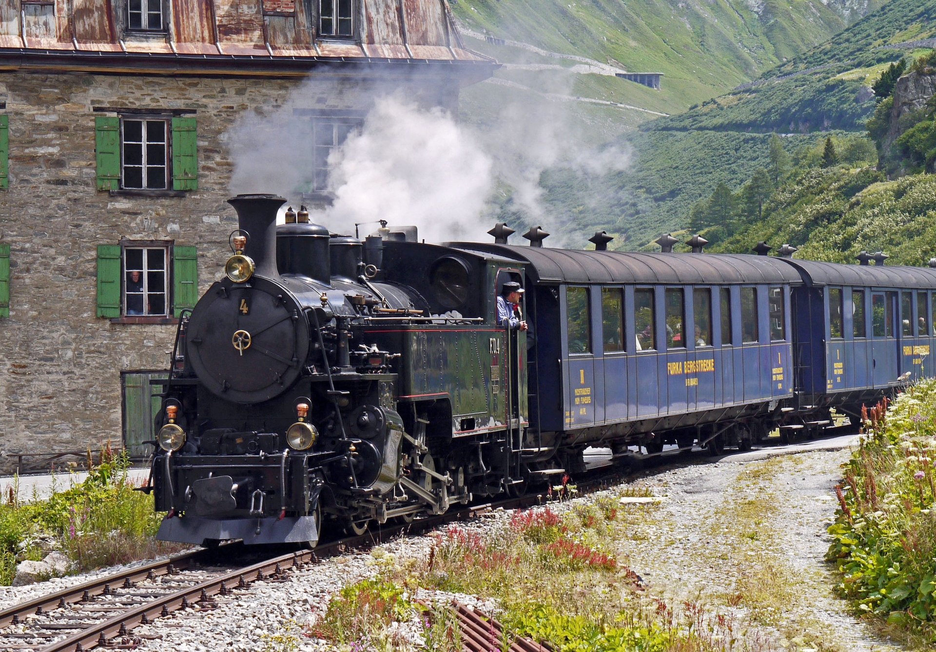 Swiss Alpine Steam Locomotive — 2K Quad HD Train Wallpaper by hpgruesen ...