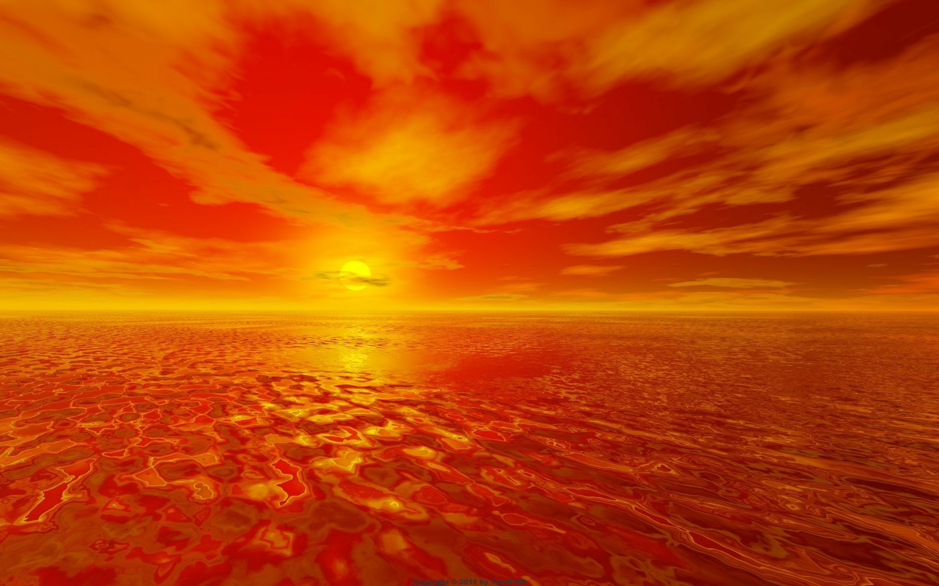Molten Ocean Sunset | 1920x1200 | Wallpaper Abyss