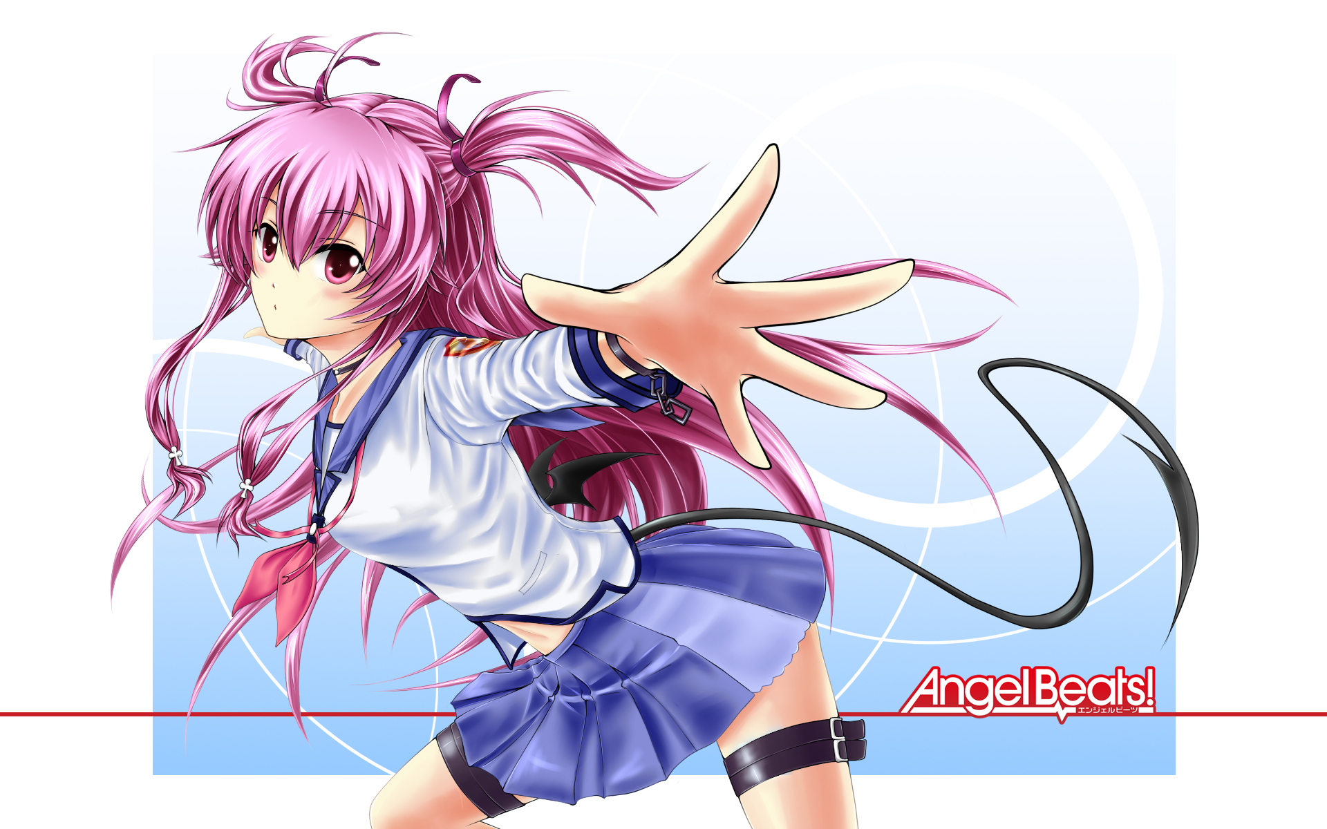 Yui from Angel Beats! - Dynamic Anime HD Wallpaper