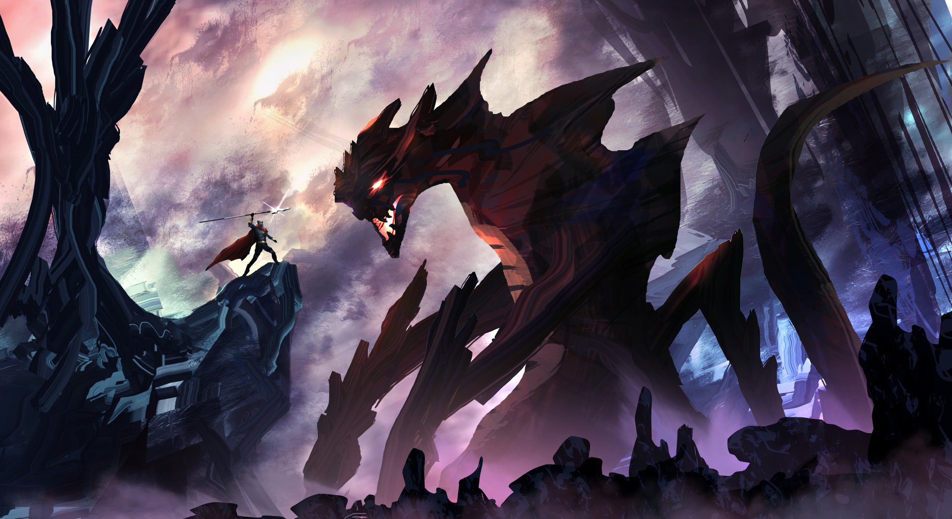 4K Ultra HD Fantasy Warrior vs Colossal Creature Battle by TacoSauceNinja