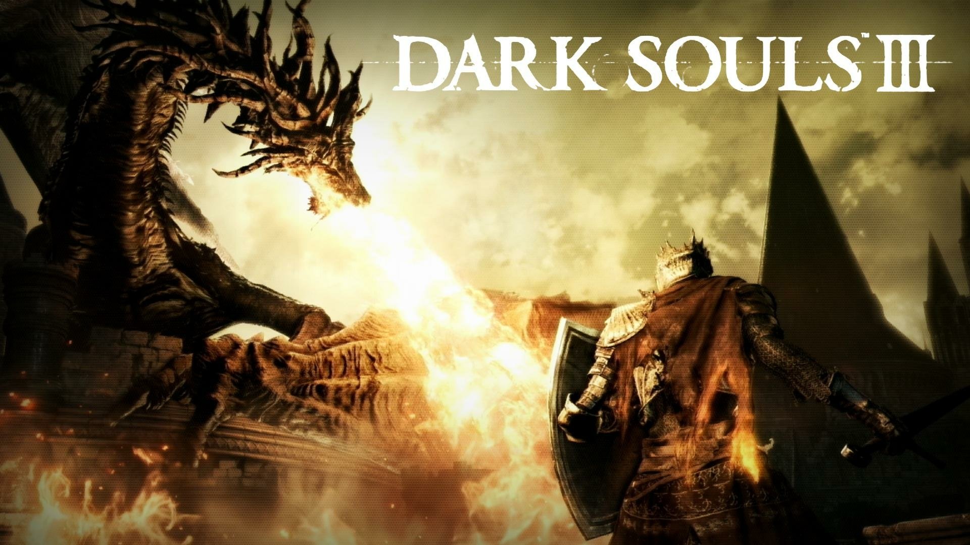 Dark Souls III Epic Dragon Battle HD Wallpaper