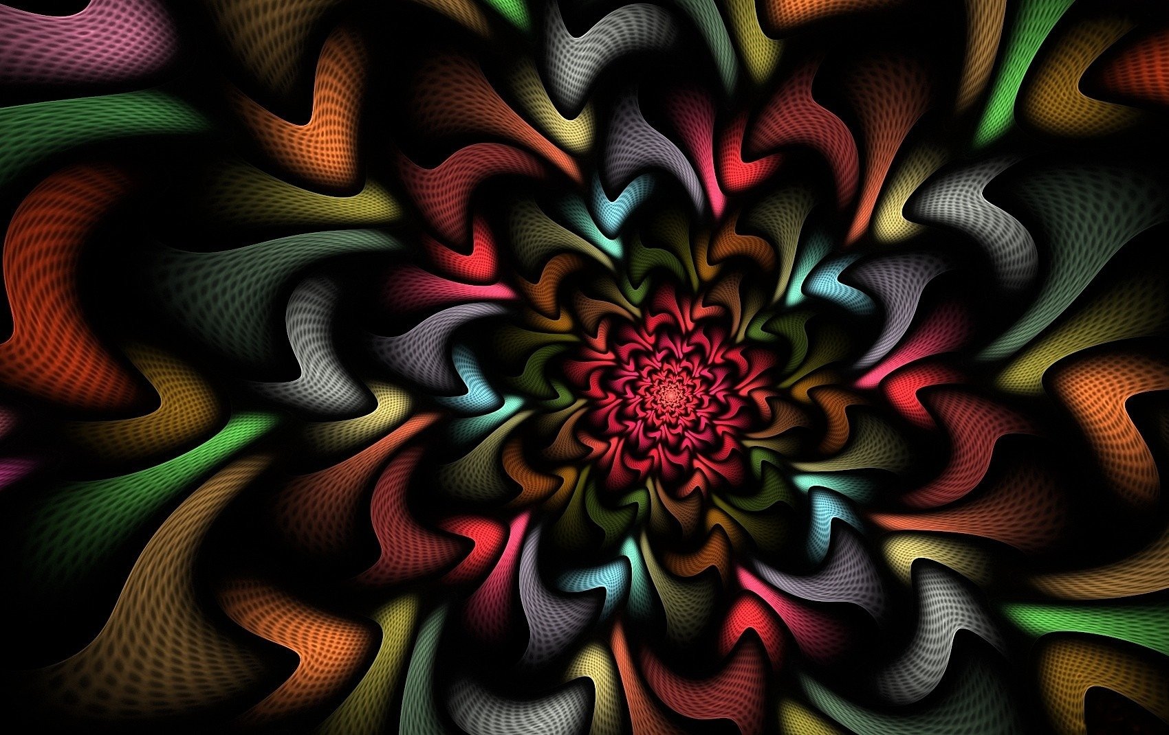 Vibrant Fractal Burst – HD Abstract Color Spiral