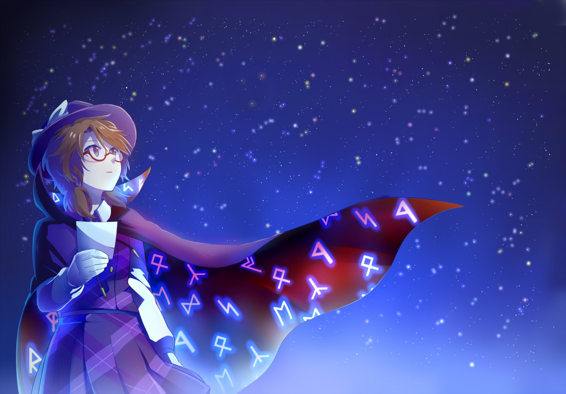 Sumireko Usami HD: Enigmatic Touhou Magic Under Starry Skies by Sisikuku