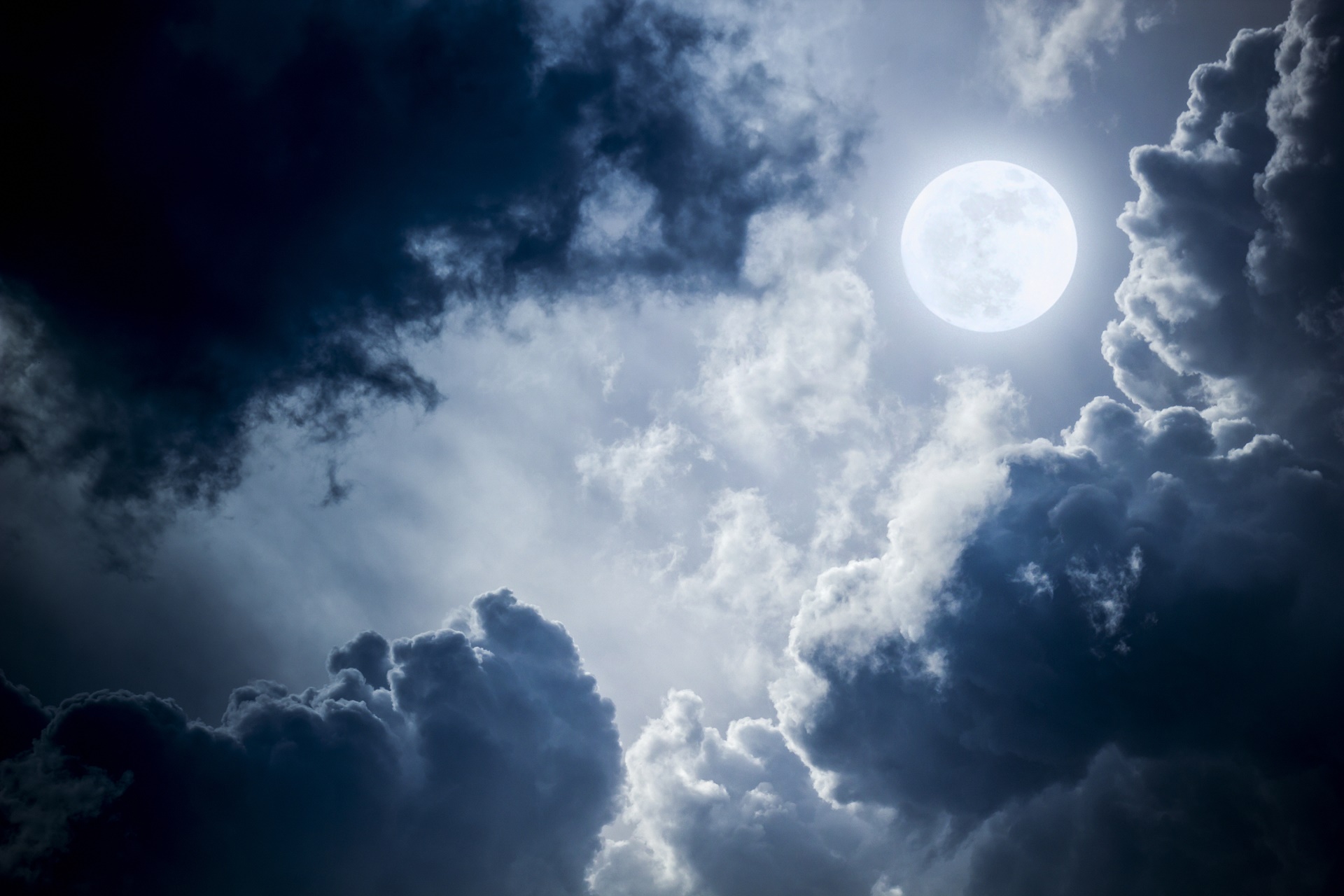 Download Cloud Nature Moon HD Wallpaper