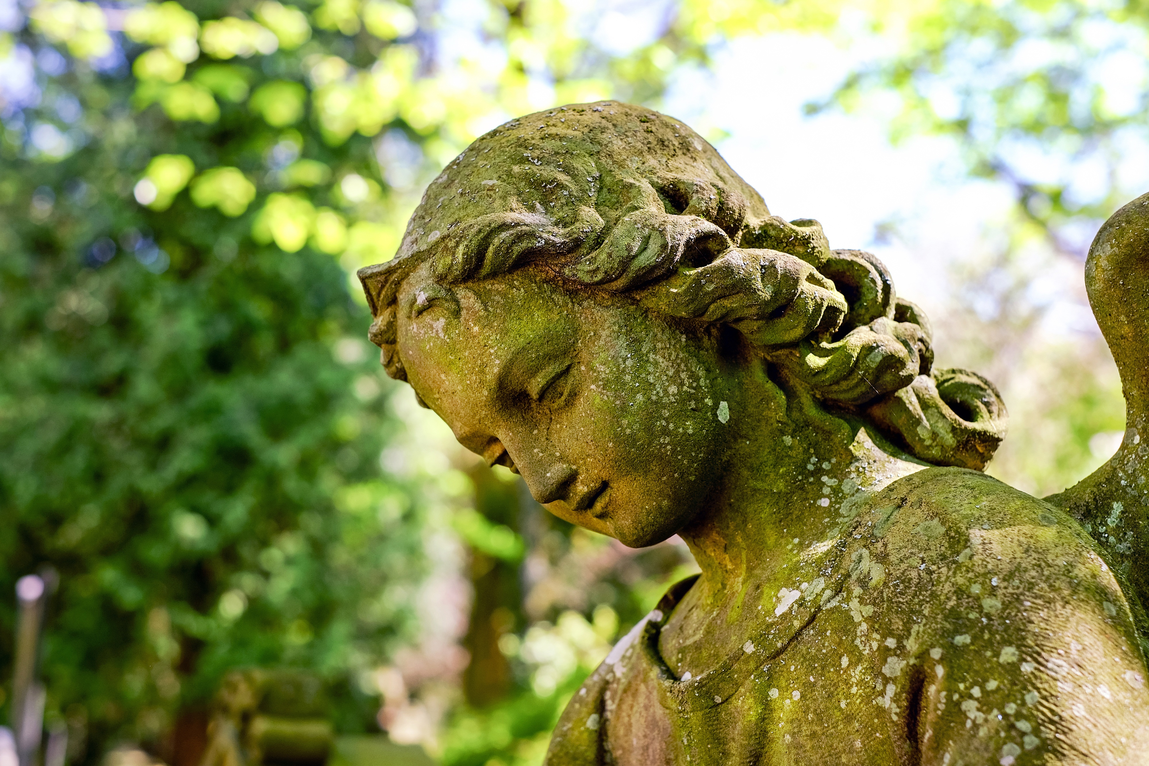 Download Bokeh Close-up Statue Man Made Angel Statue 4k Ultra HD ...