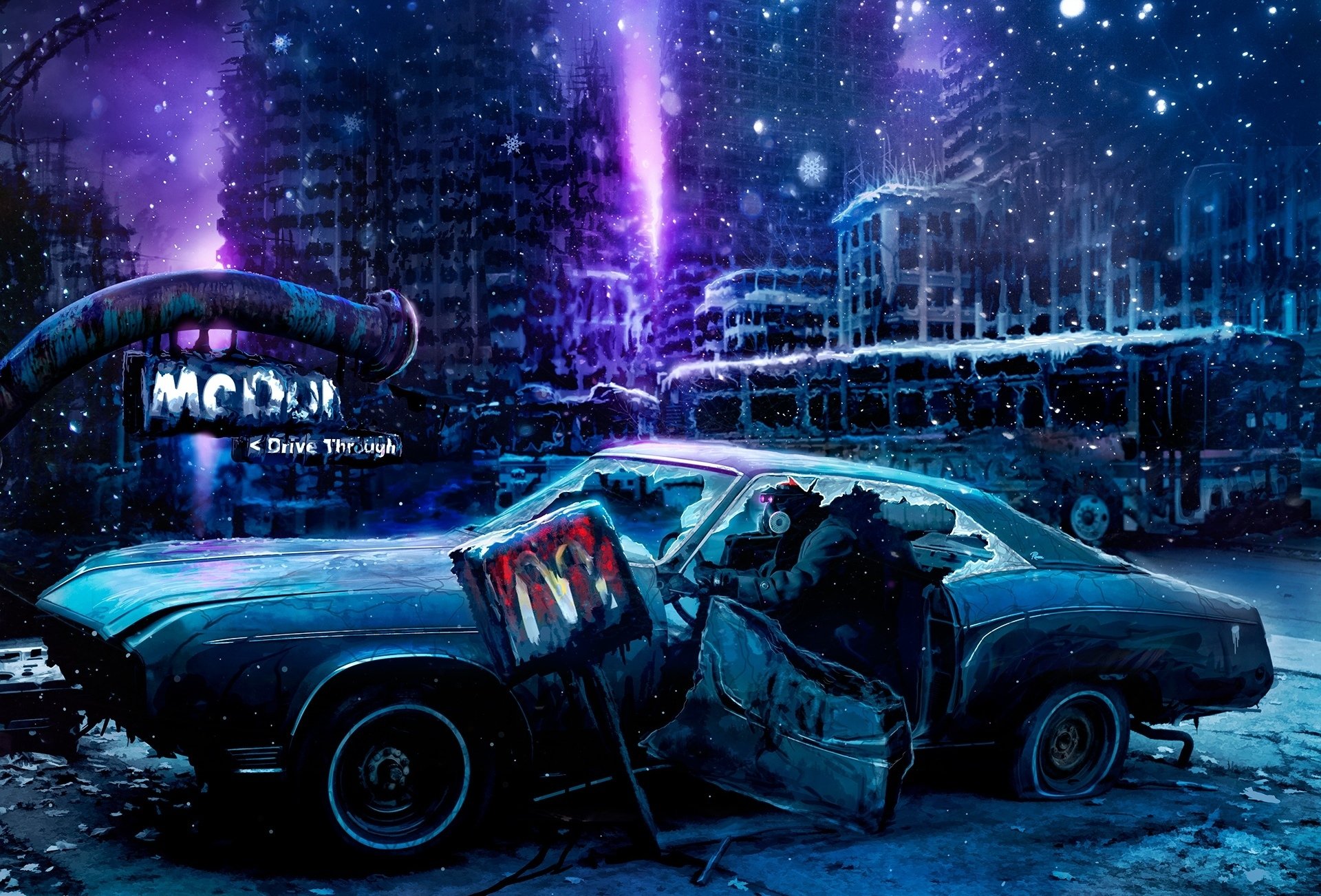 Romantically Apocalyptic HD Comic: Post-Apocalypse Nightscape Wallpaper ...