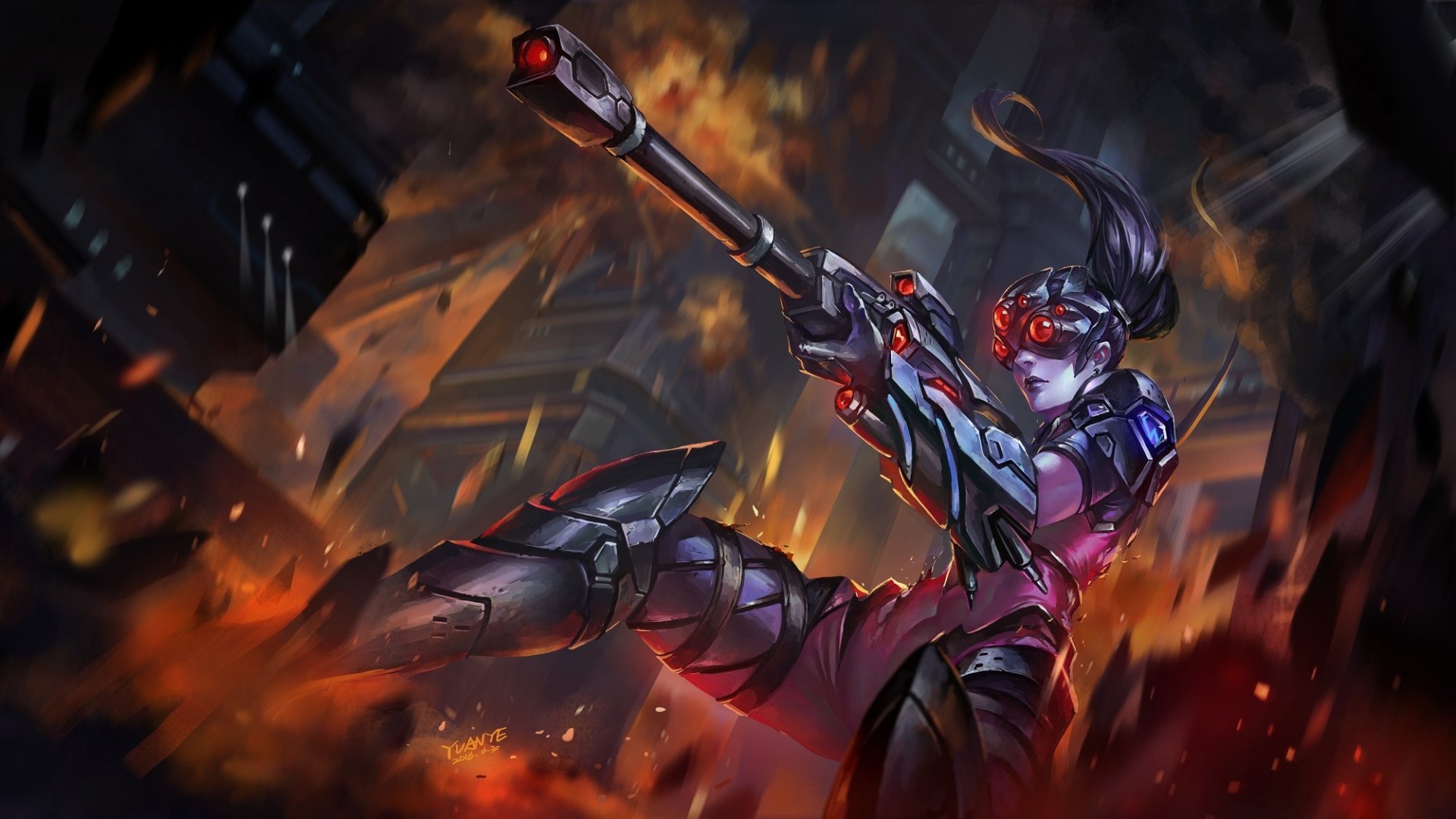 Widowmaker HD Wallpaper - Overwatch by 鲜艳蓝外套 | 2000x1125 | Wallpaper Abyss