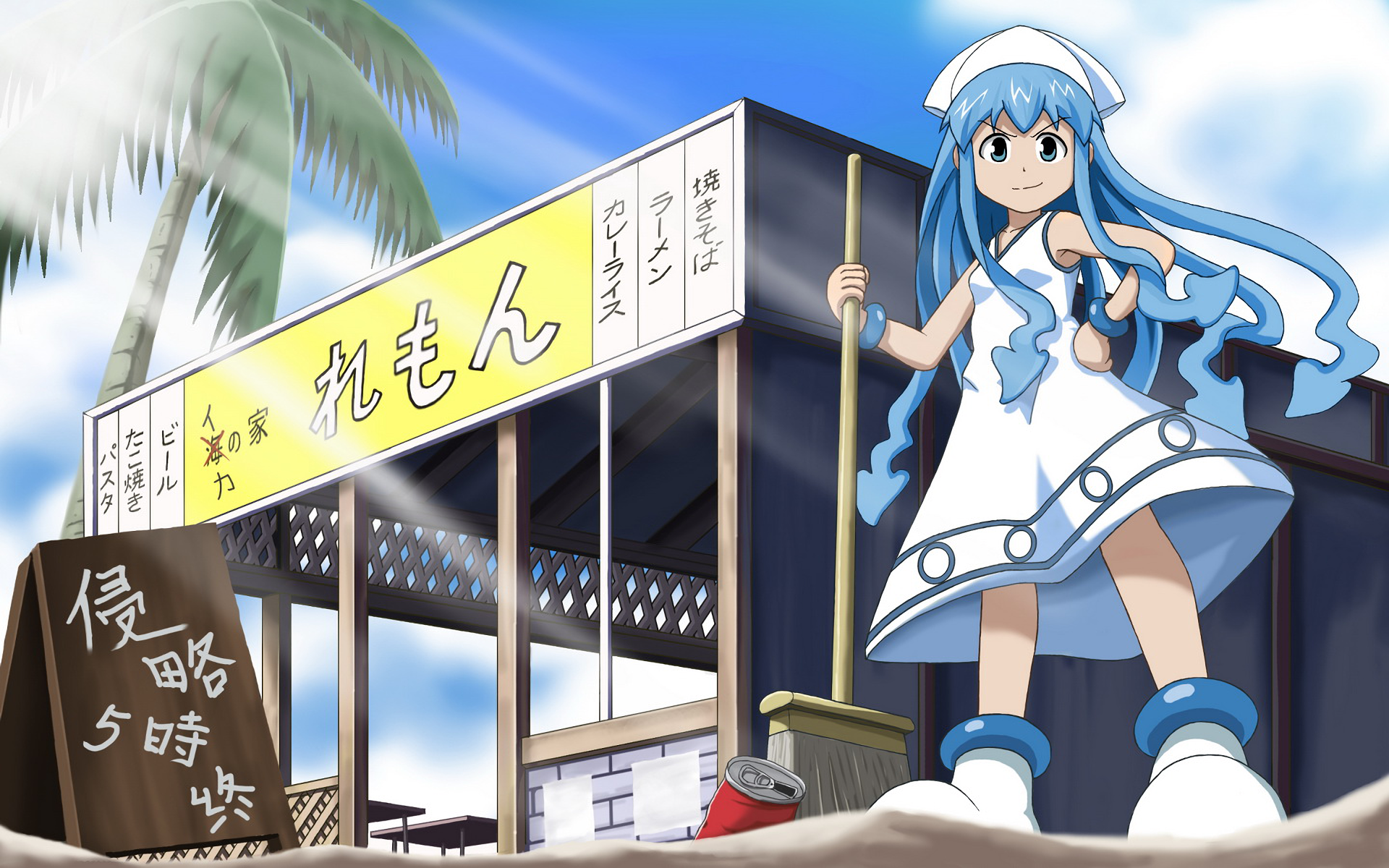 Download Ika Musume Anime Squid Girl HD Wallpaper