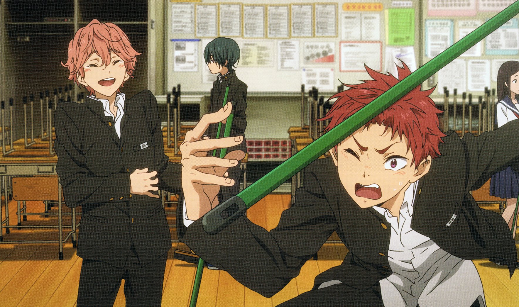 Free! Anime HD Wallpaper – Dynamic Schoolroom Adventure