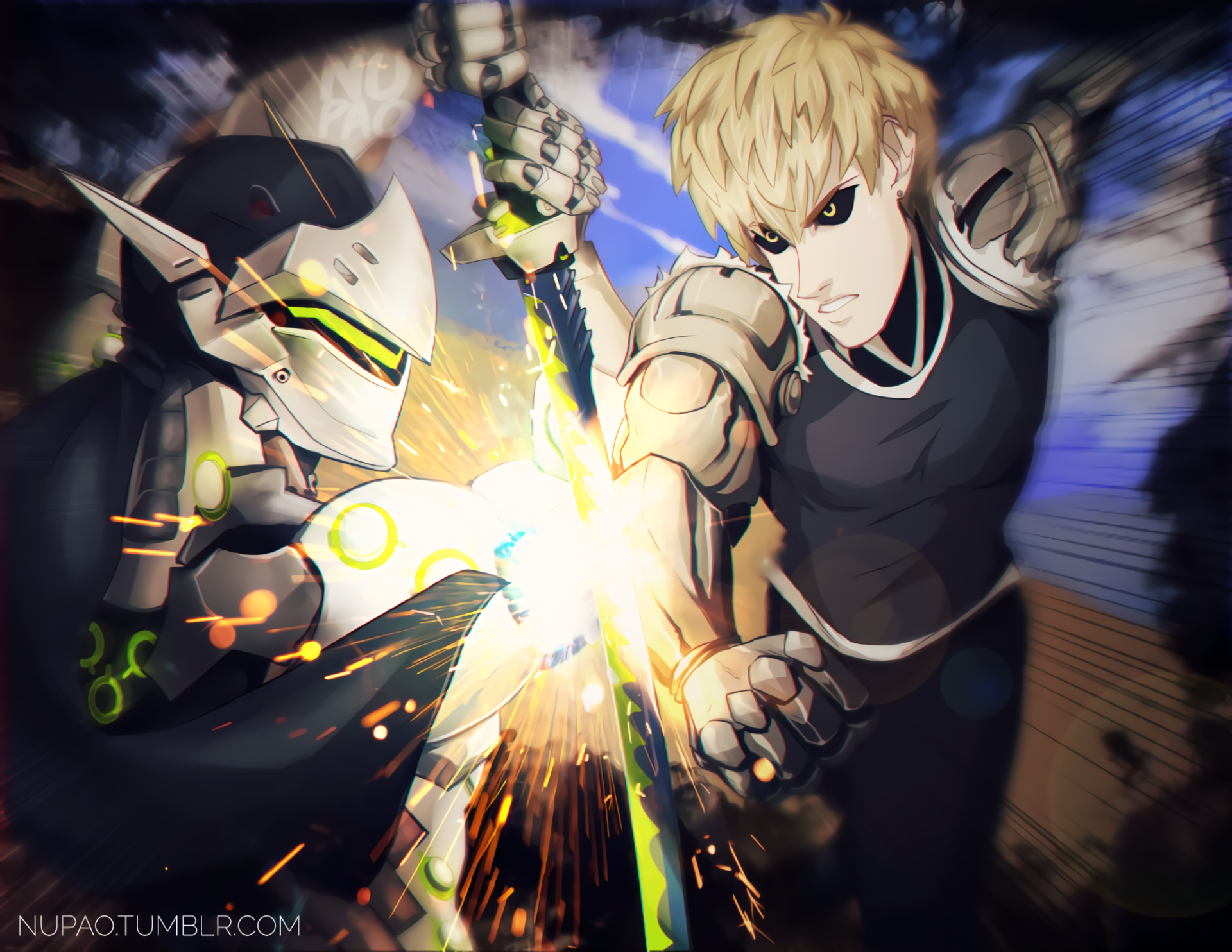Genos vs Genji: Epic One-Punch Man x Overwatch Anime Crossover HD ...