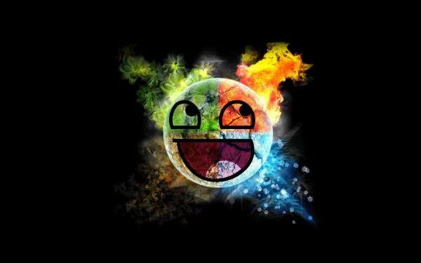 Download Funny Smiley Wallpaper