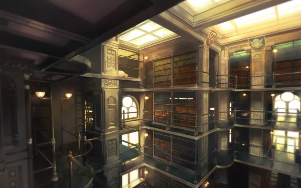 Download Anime Library HD Wallpaper