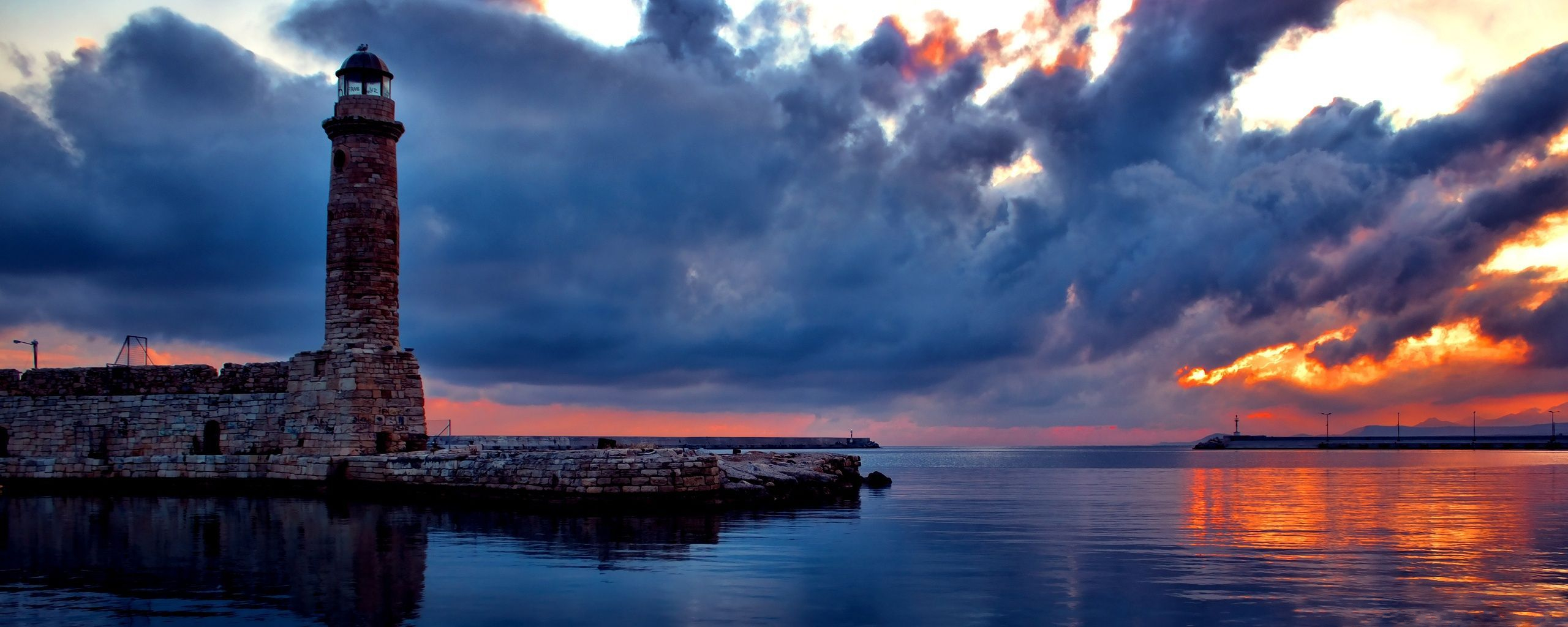 Lighthouse Sunset Sky Wallpapers