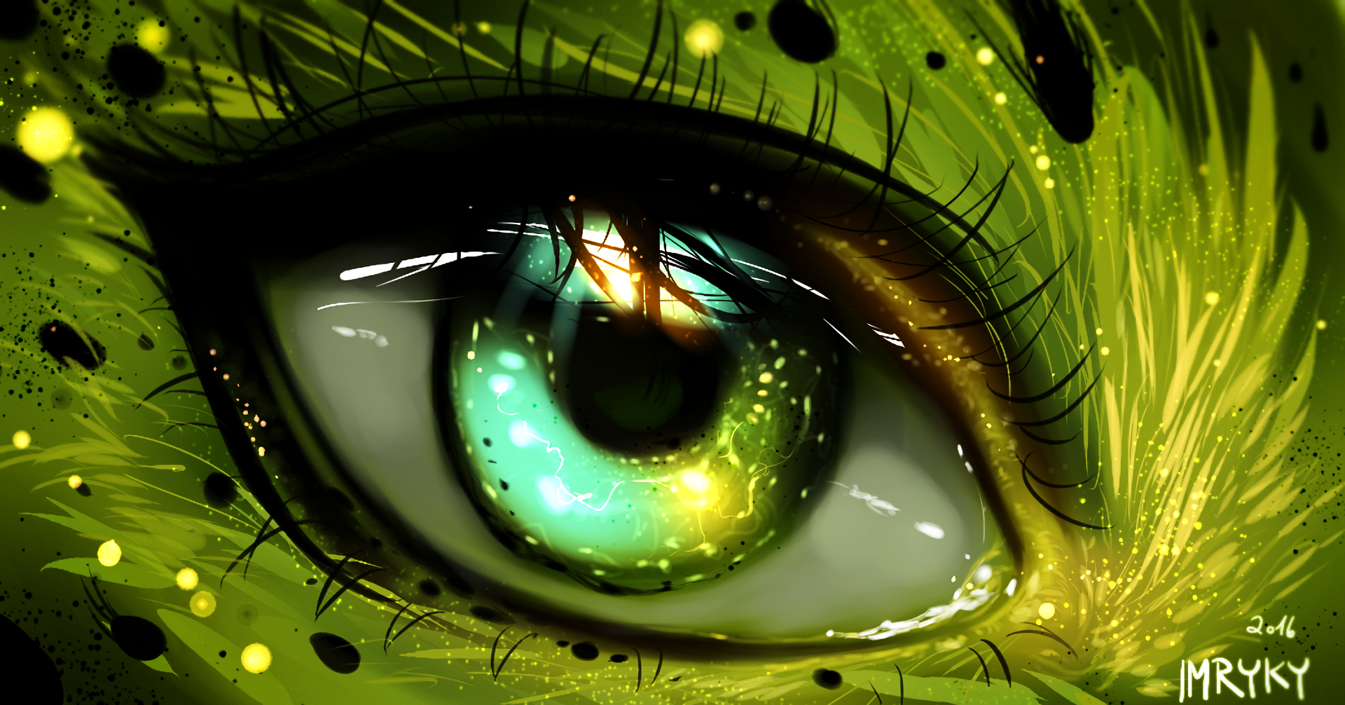 Vivid Gaze: Artistic Eye HD Wallpaper by Benjamin Cehelsky
