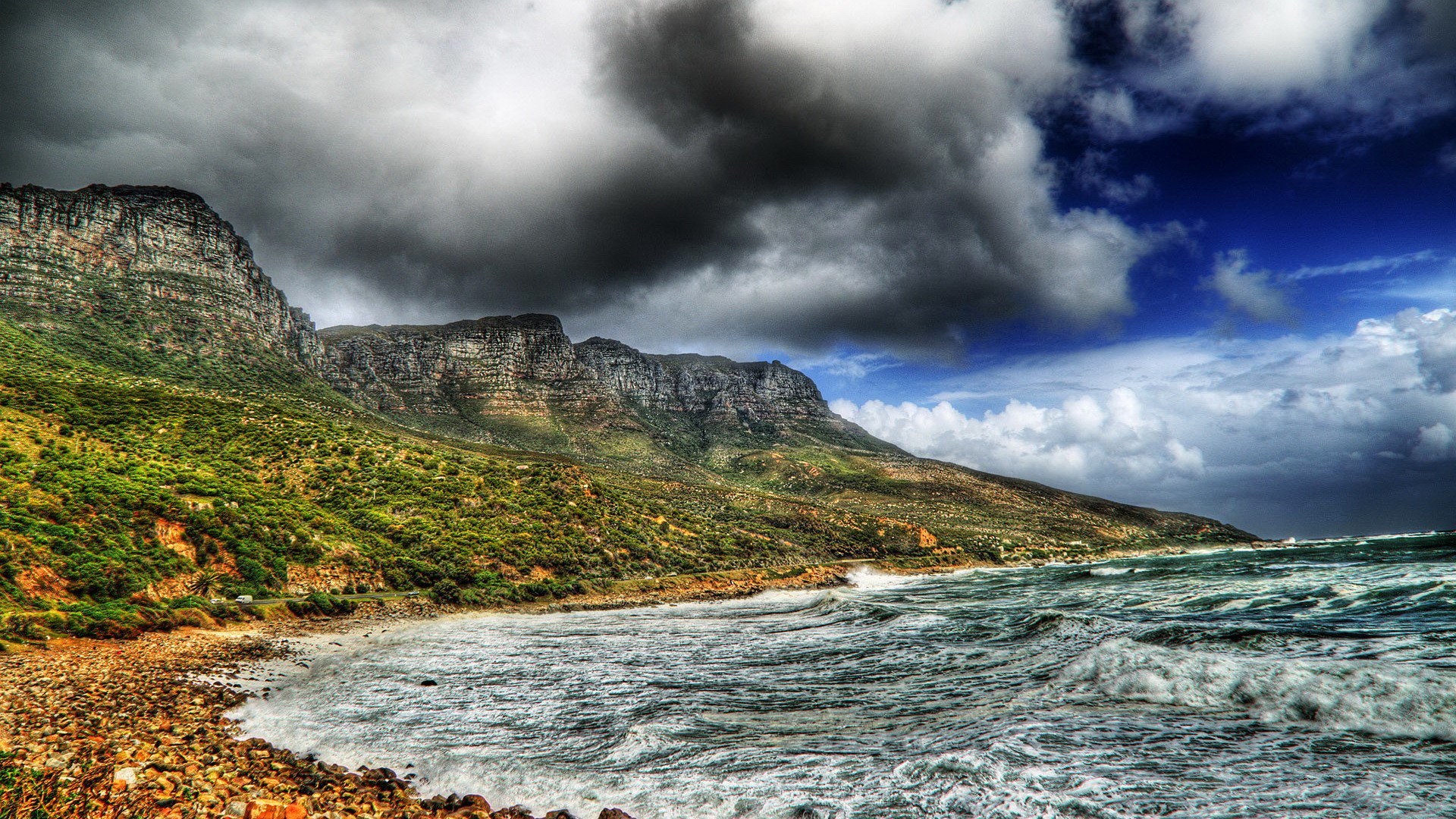 Download Cloud Sea Ocean Coastline Coast Photography HDR HD Wallpaper