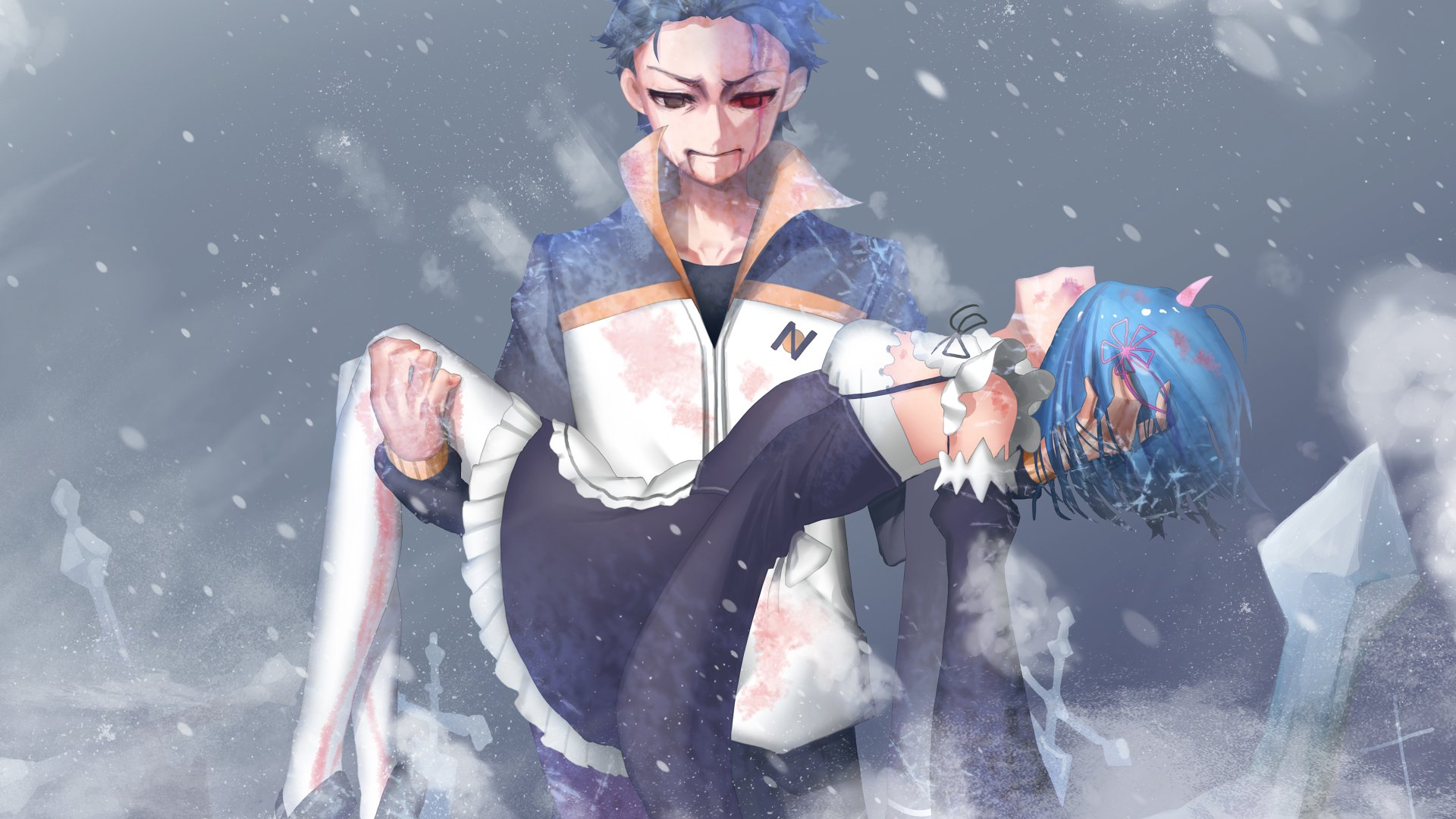 Re:ZERO - Ultra HD Wallpaper: Rem & Subaru's Emotional Moment