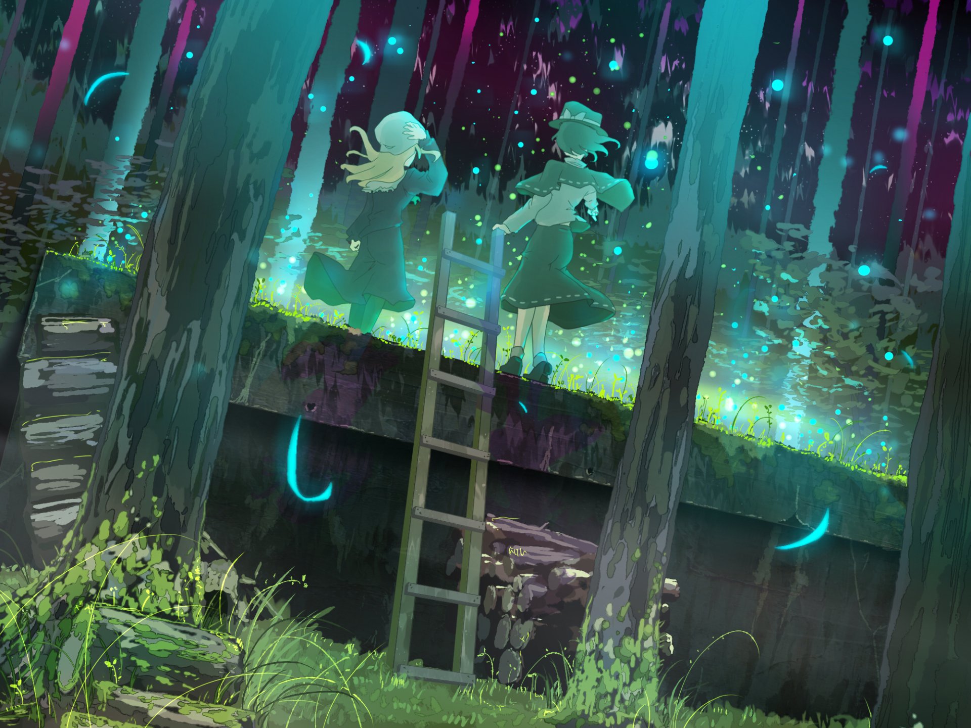 Mystical Touhou Forest Adventure HD Wallpaper | 2000x1500 | Wallpaper Abyss