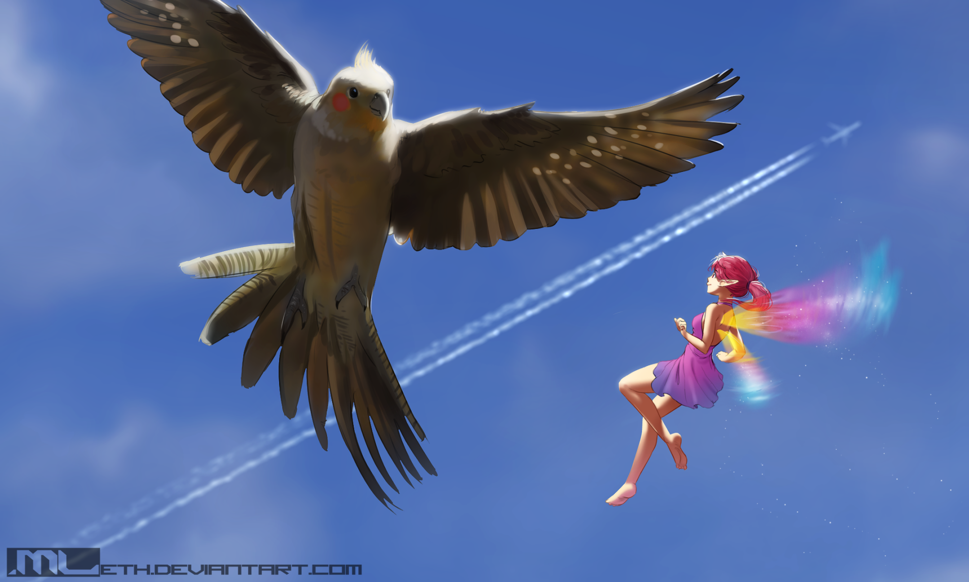 Download Bird Anime Animal Anime Bird HD Wallpaper