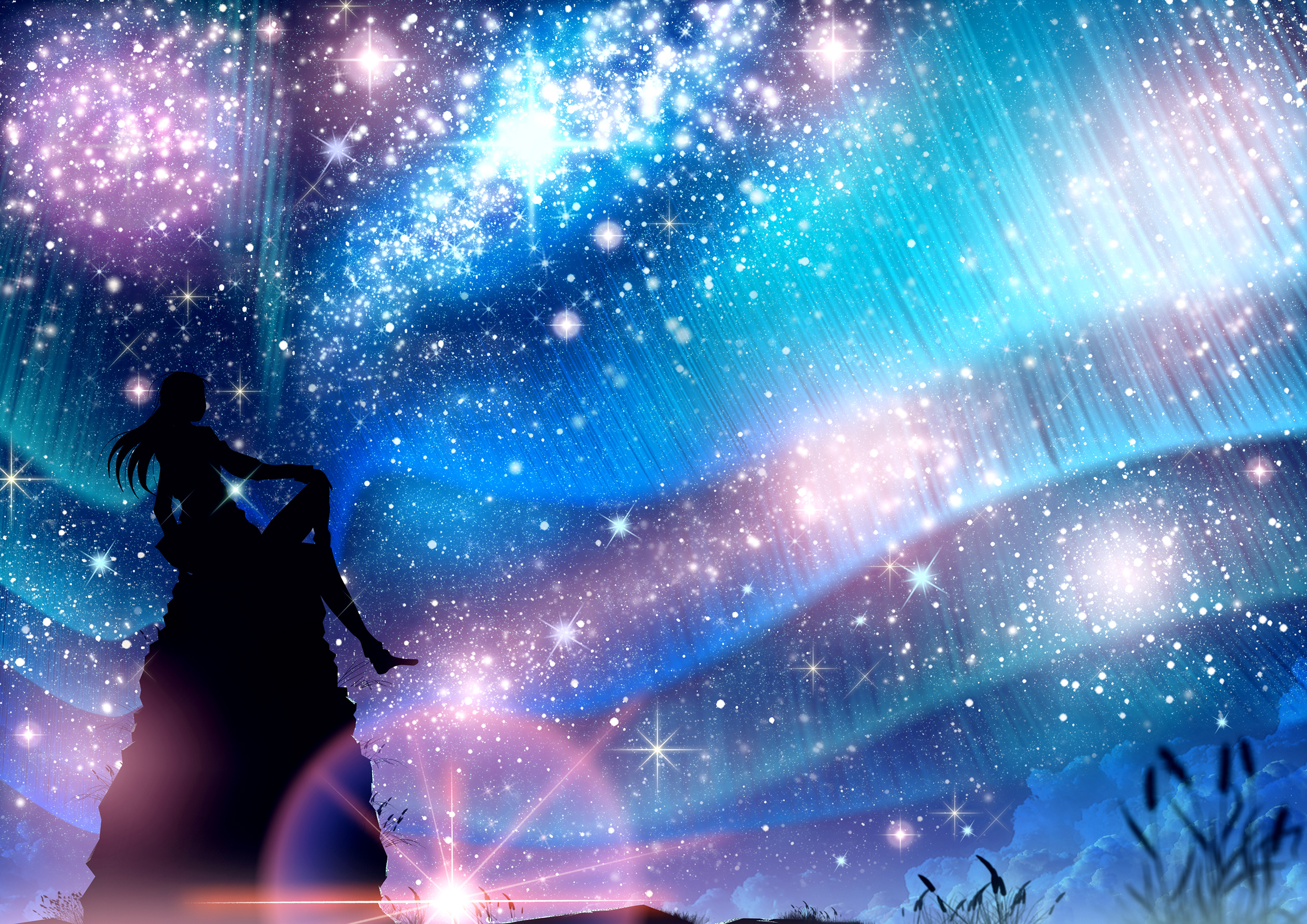 Beautiful Night Sky Anime Beautiful Night Sky Of Inazuma Genshin