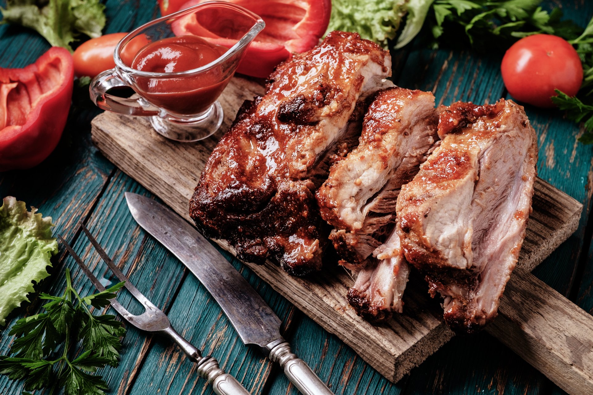 4K Ultra HD Glazed BBQ Ribs Feast