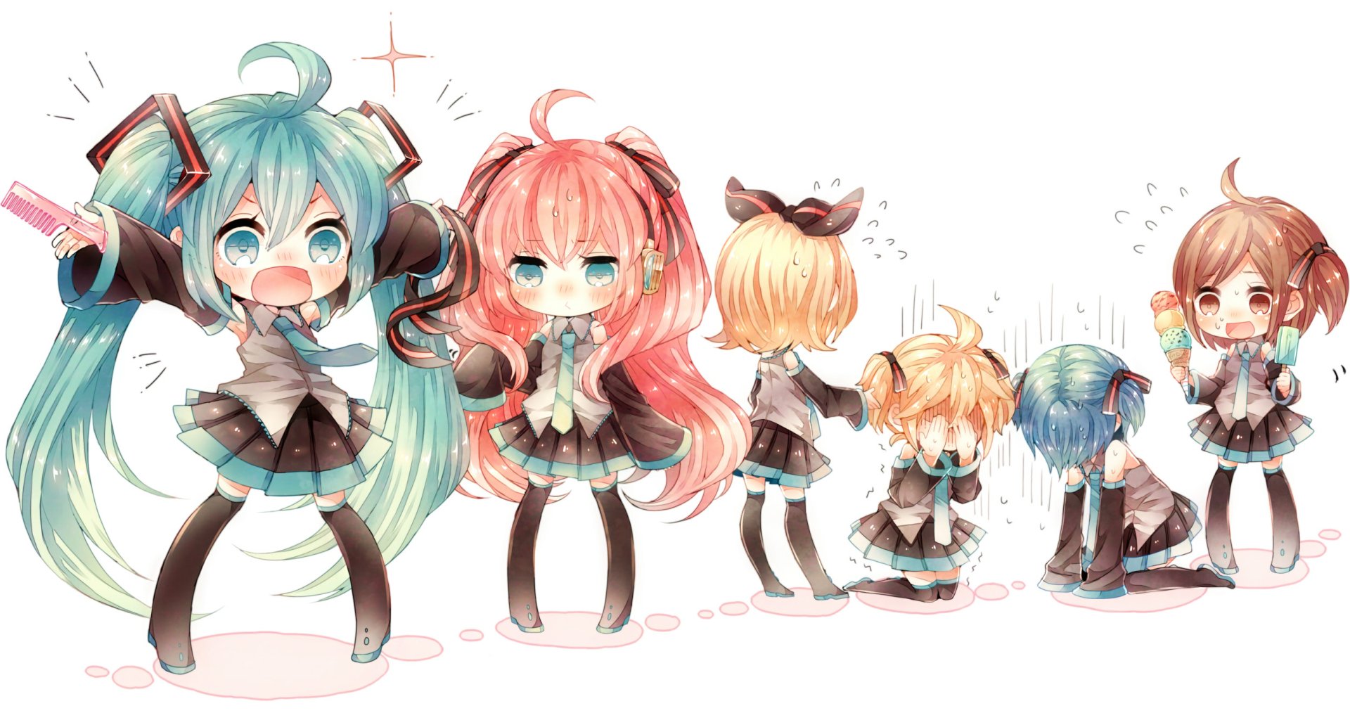 Vocaloid Stars Unite: HD Anime Wallpaper Featuring Miku, Luka, Rin, Len ...
