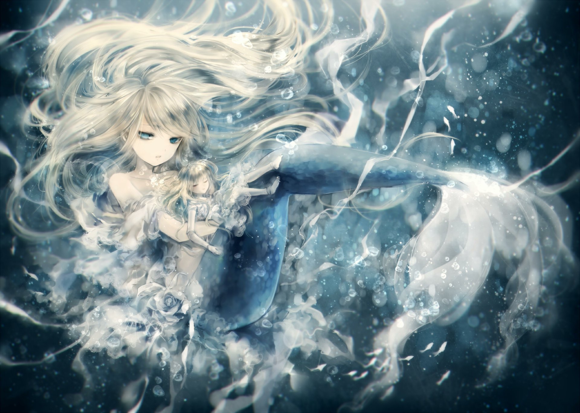 Enchanting Mermaid Anime HD Wallpaper by おにねこ