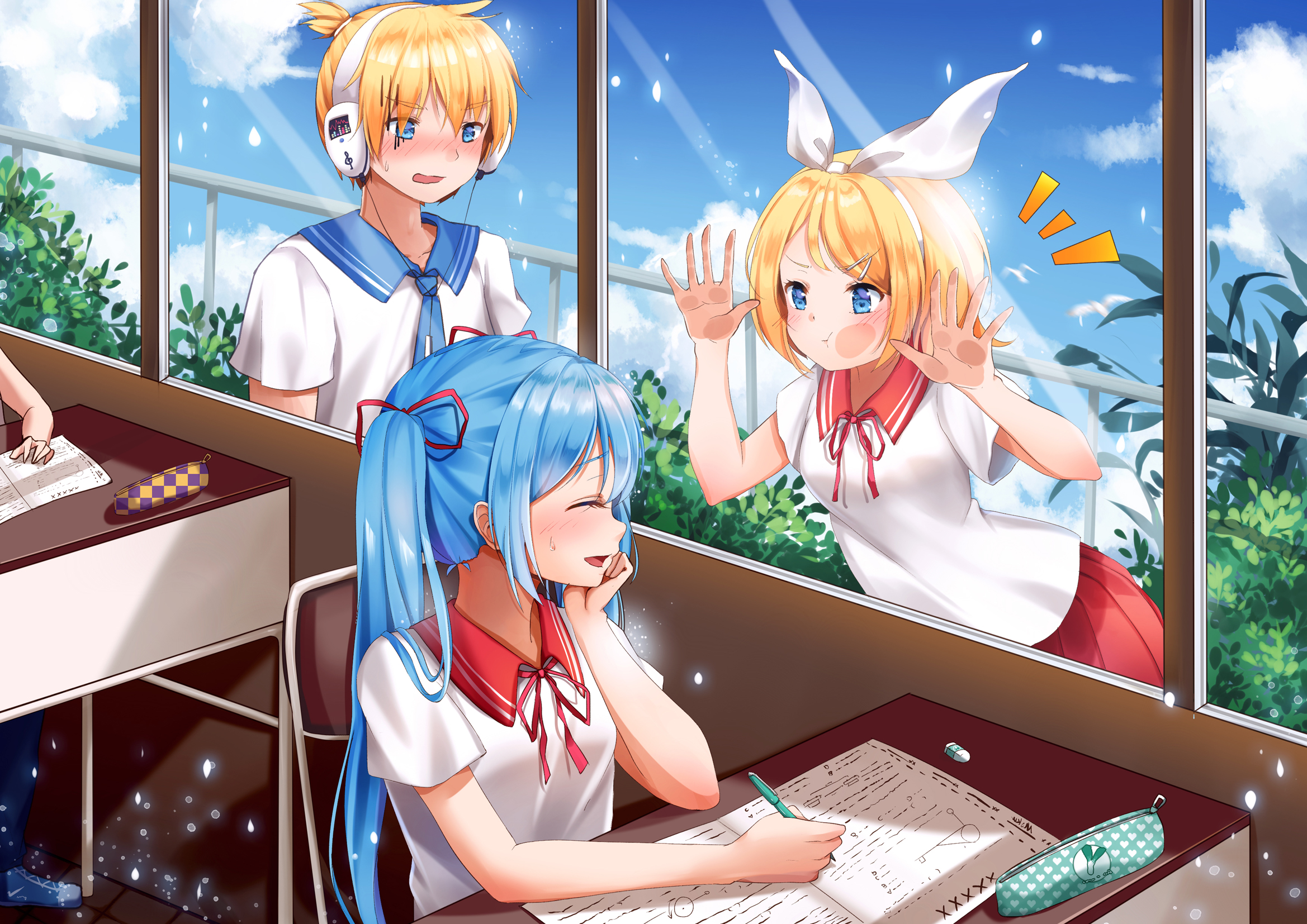 Vocaloid Trio HD: Len, Rin & Hatsune Miku's Bright School Day