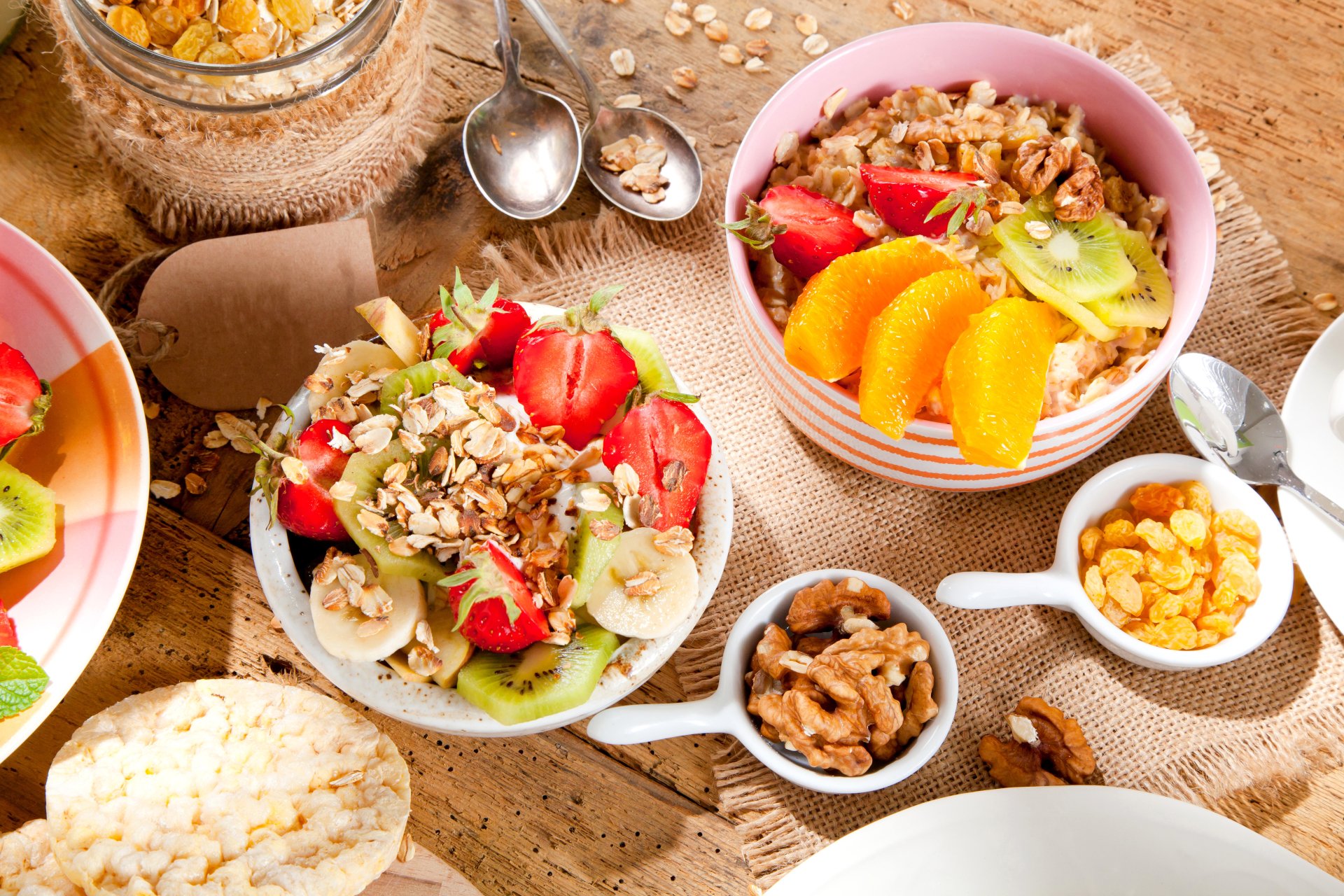 Download Still Life Muesli Fruit Food Breakfast 4k Ultra HD Wallpaper