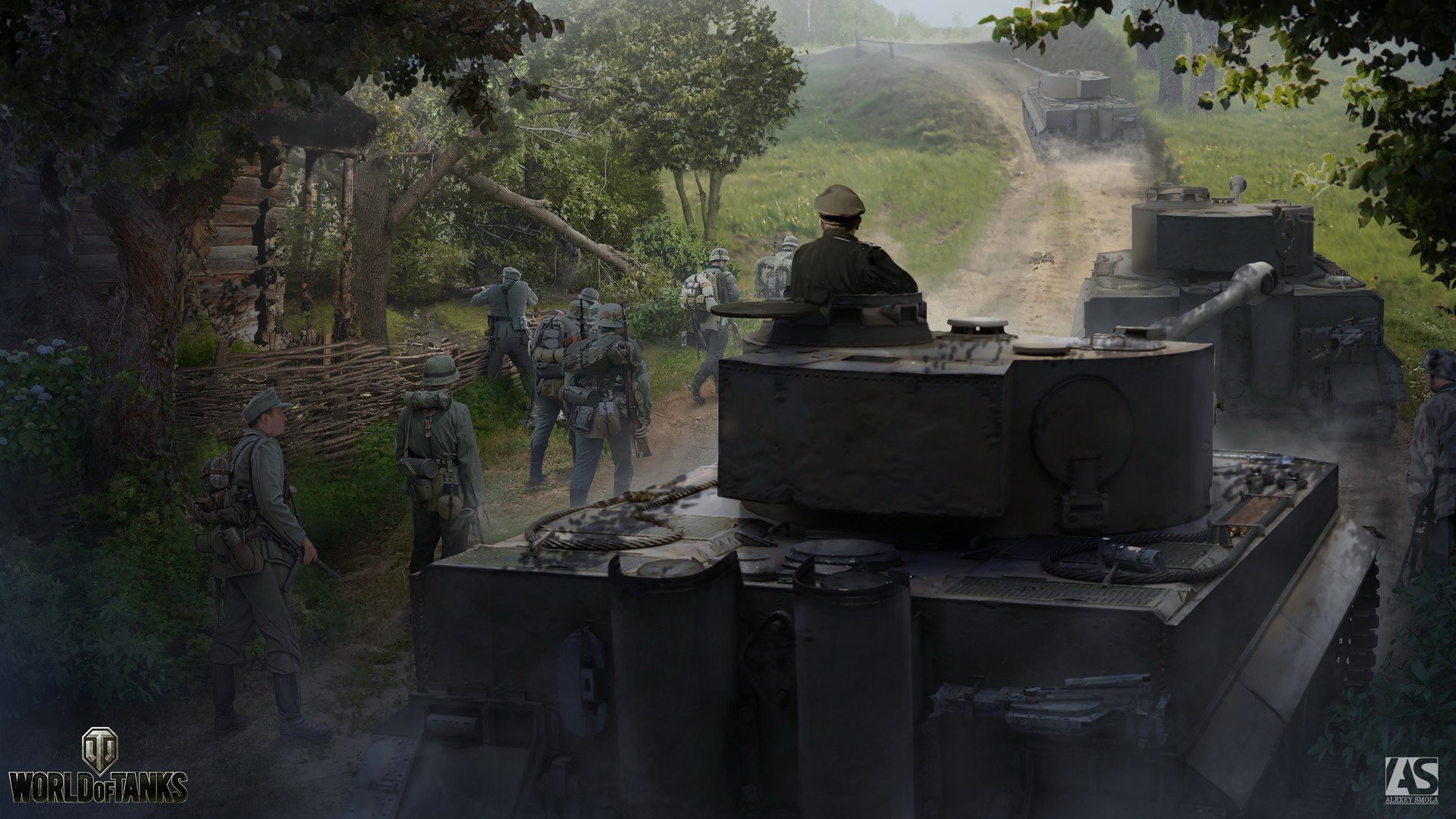 Tiger I Tank Command: Soldiers in Action – World of Tanks HD Wallpaper