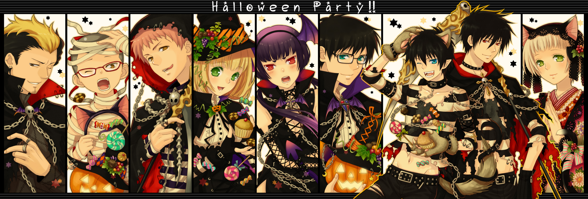 Blue Exorcist: Halloween Party — 2K Quad HD Wallpaper | 4900x1664 ...