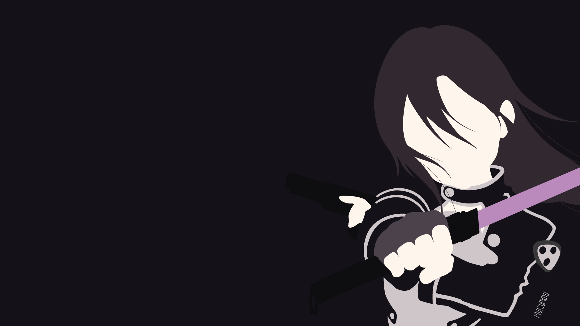 Kirito Minimalist HD Wallpaper - Sword Art Online II Anime Style by ...