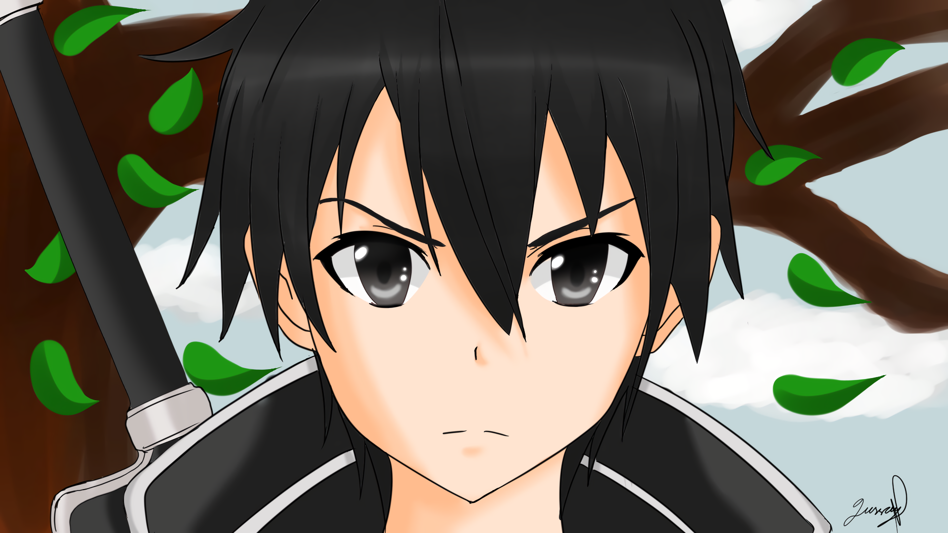 Sword Art Online Kirito Drawing